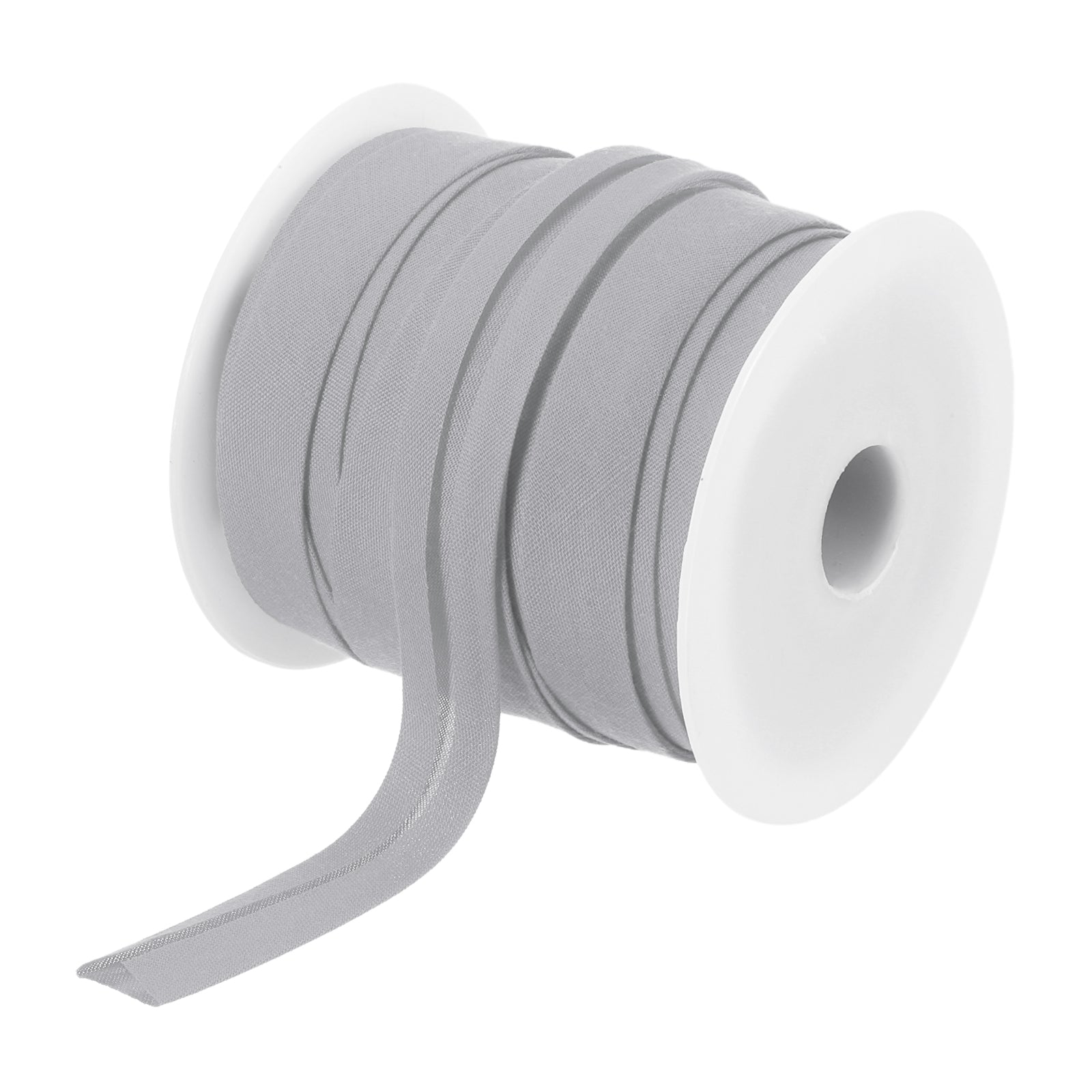 1/2 Inch Single Fold Bias Tape Polyester Roll for Sewing (Gray 25 Yards ...