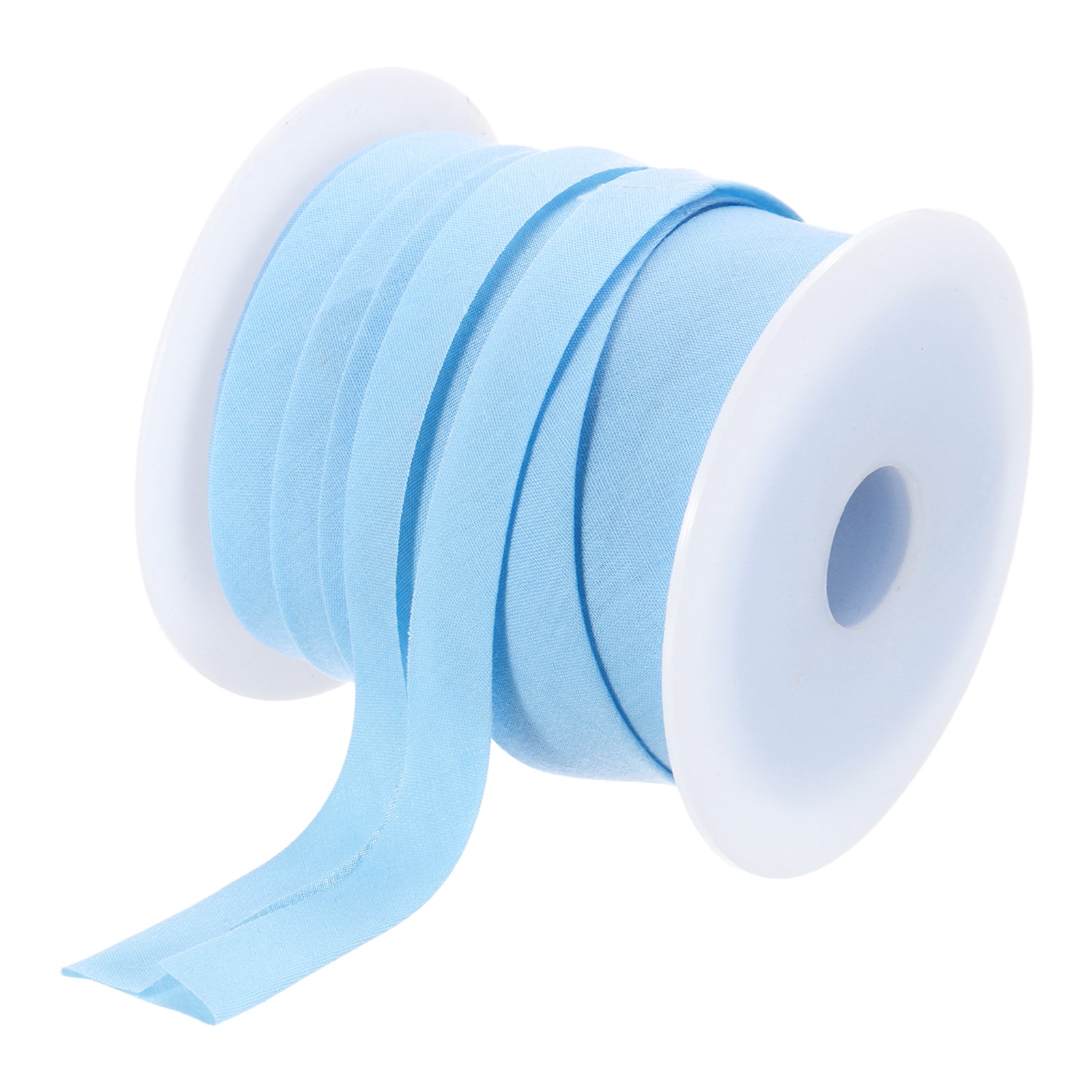 1 Inch Single Fold Bias Tape Polyester Roll for Sewing (Light Blue 25 ...