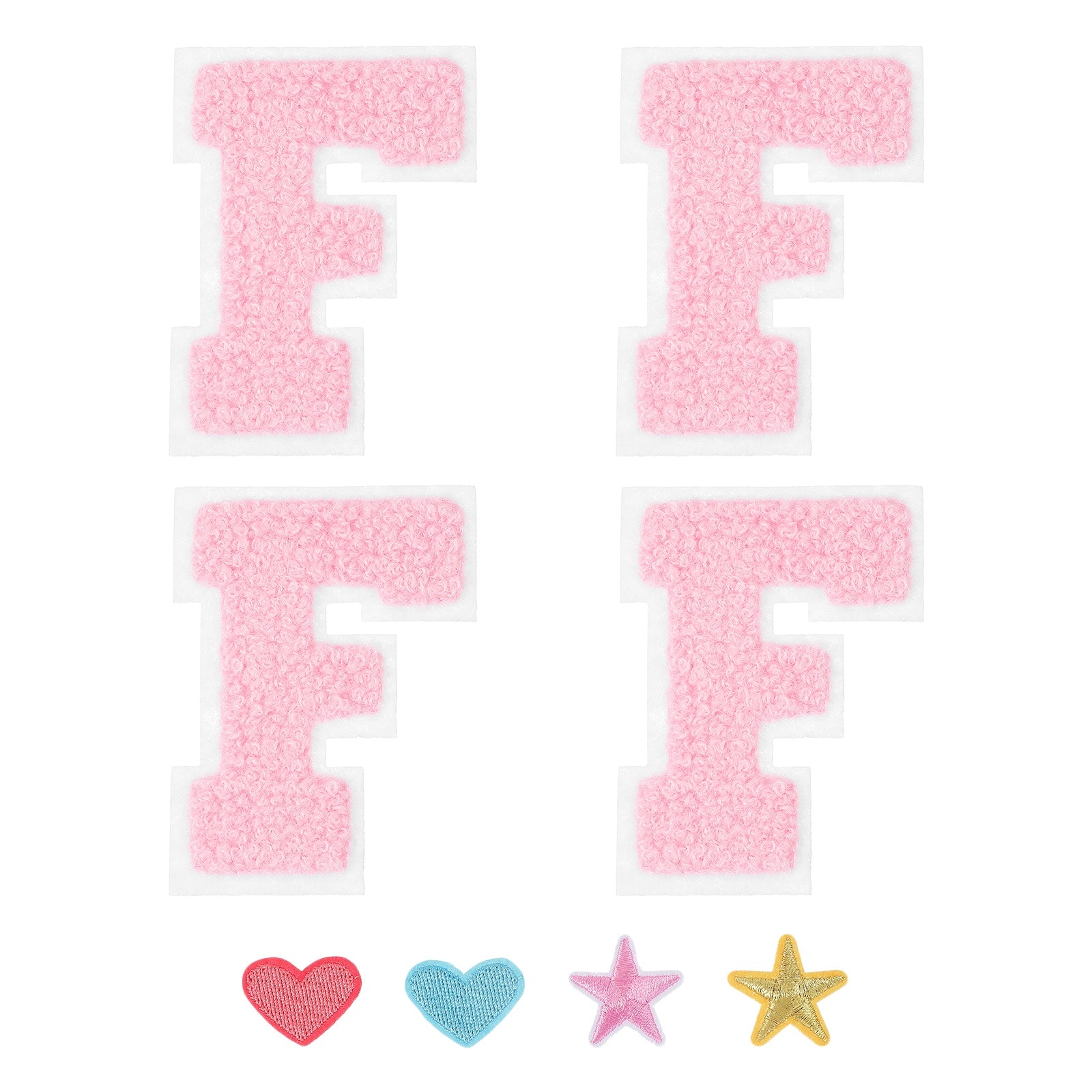 4pcs Iron on Letter Patch Chenille Letter Patches Alphabet Stickers ...