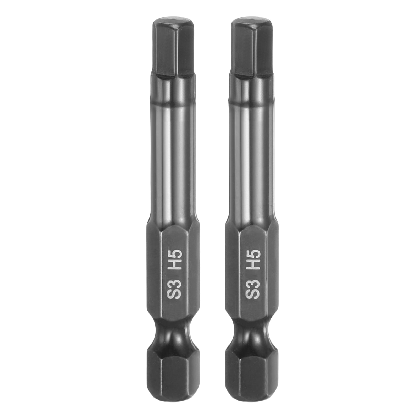 2pcs Flat Hex Screwdriver Bit H5 Magnetic Tip 1/4" Hex Shank 2" Long S3 ...