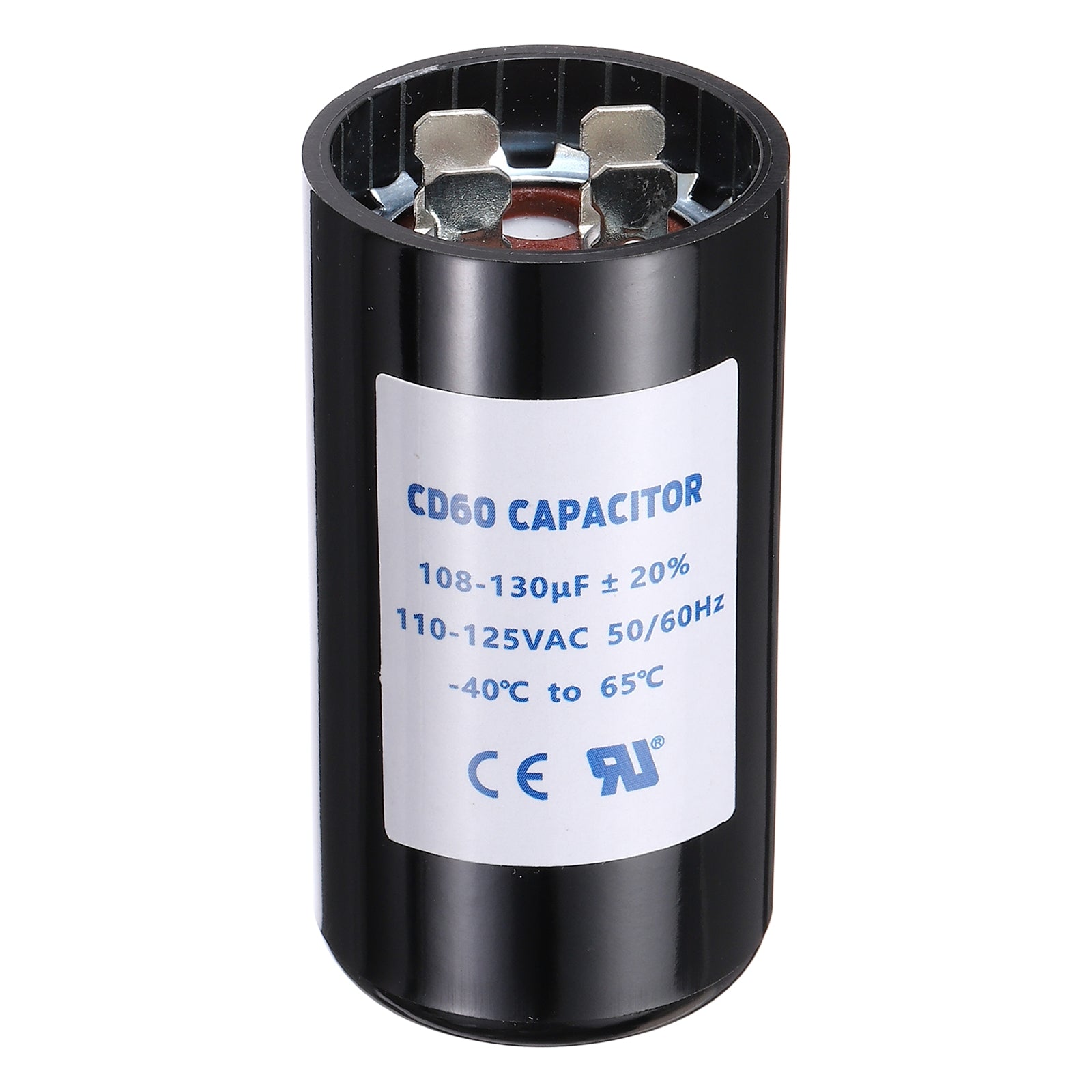 CD60 Capacitor 108-130 UF/Mfd 110-125 VAC 50/60 Hz for Electric Motor ...