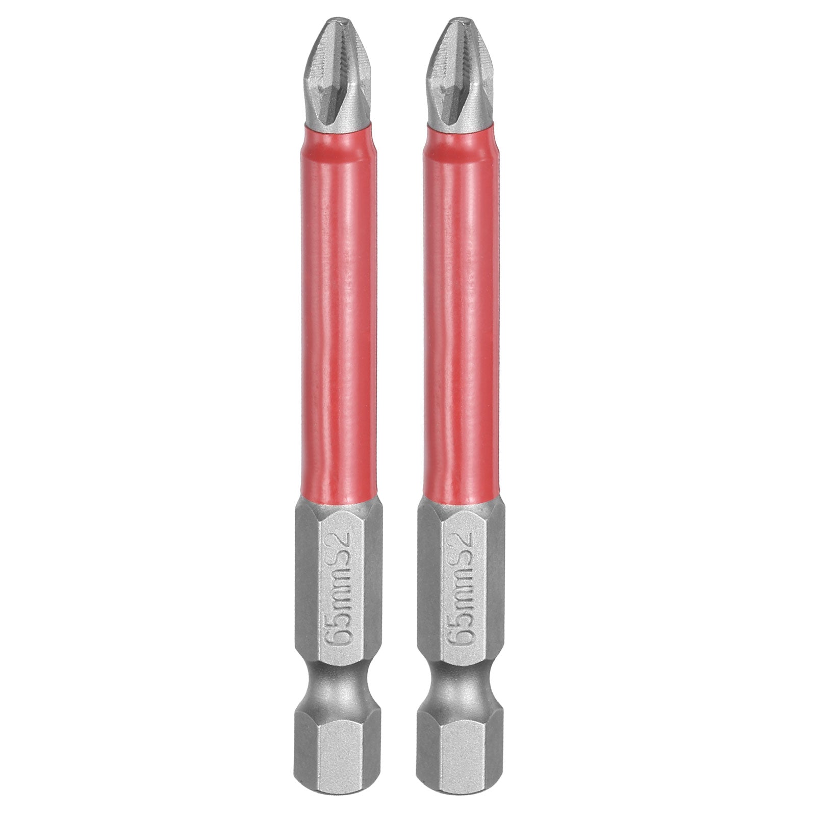 2pcs #2 Anti Slip Phillips Screwdriver Bit PH2 1/4" Hex Shank 2.6 ...