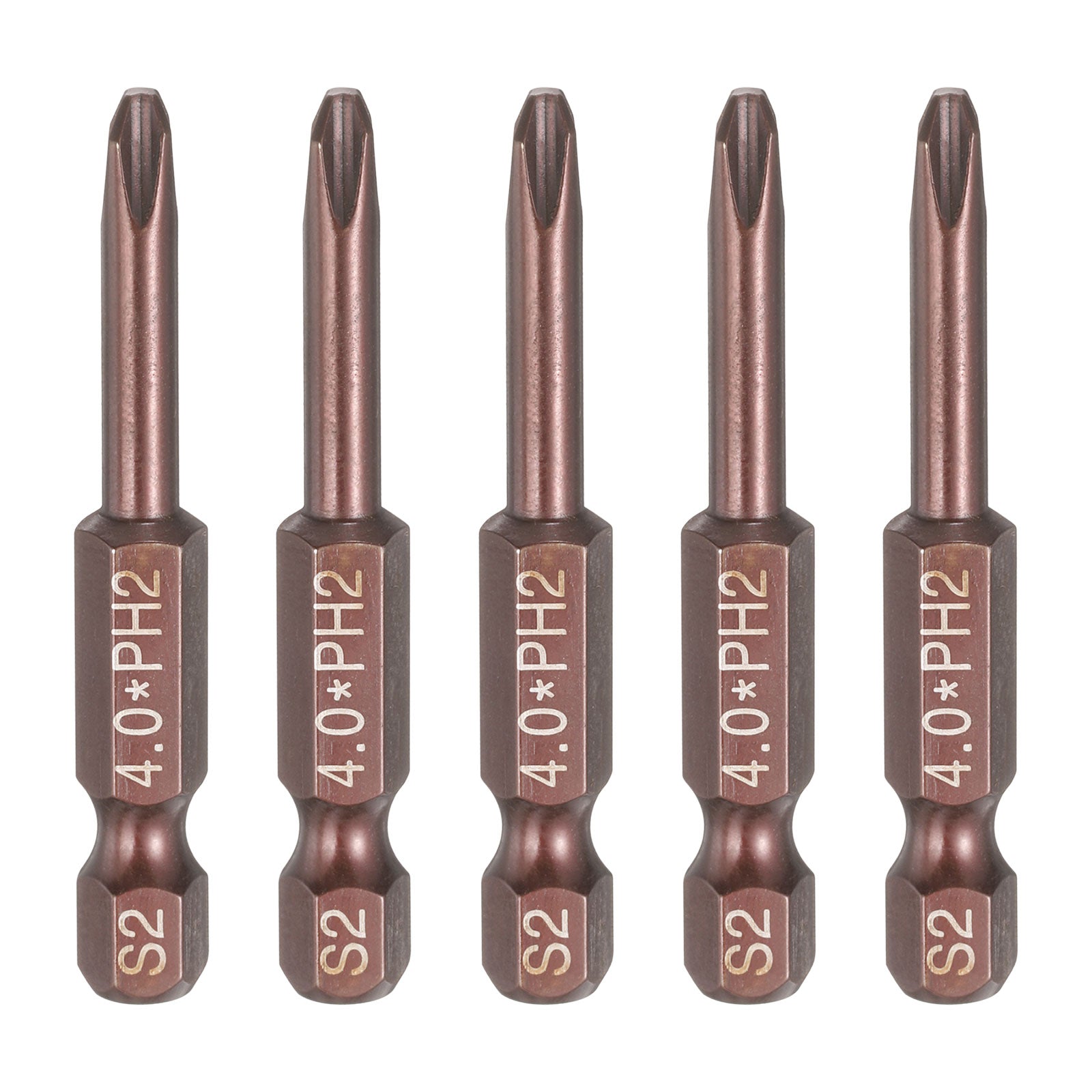 5pcs #2 Phillips Screwdriver Bit PH2 1/4" Hex Shank 2" (50mm) Long 0.16 ...