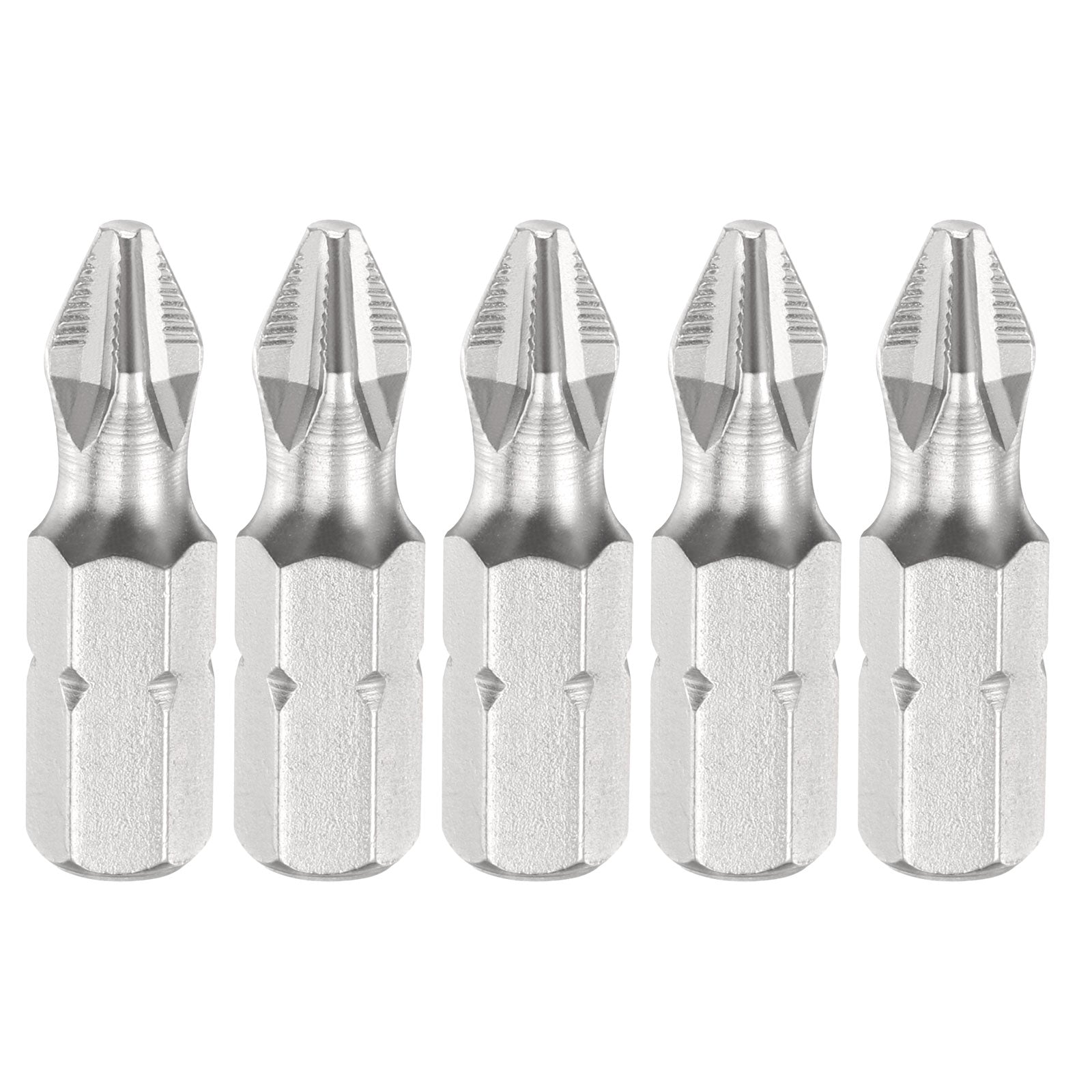 5pcs #2 Anti Slip Phillips Impact Screwdriver Bit PH2 1/4" Hex Shank 1 ...