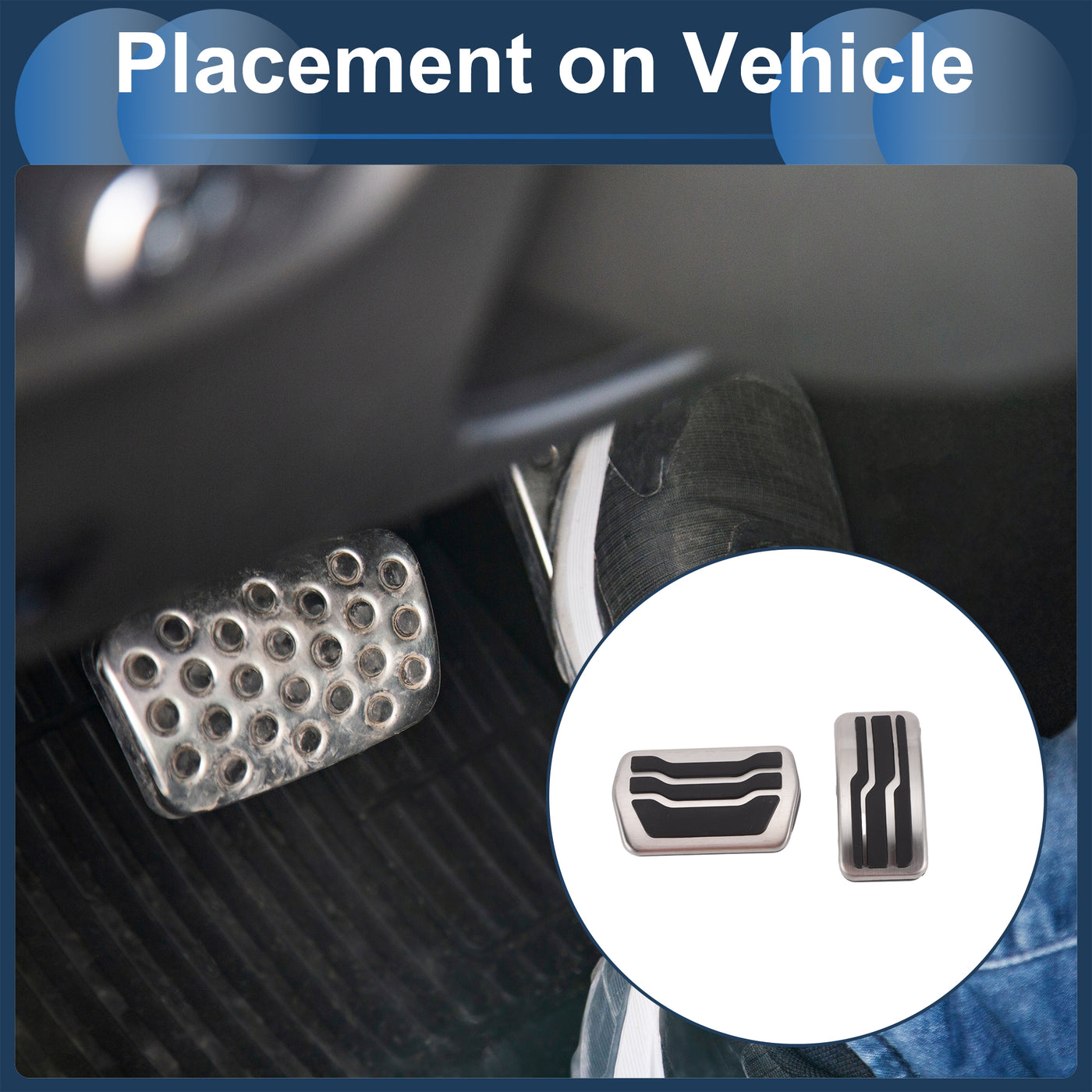 2 Pcs Automatic Foot Pedal Pads Foot Accelerator Pedal Covers for Ford ...