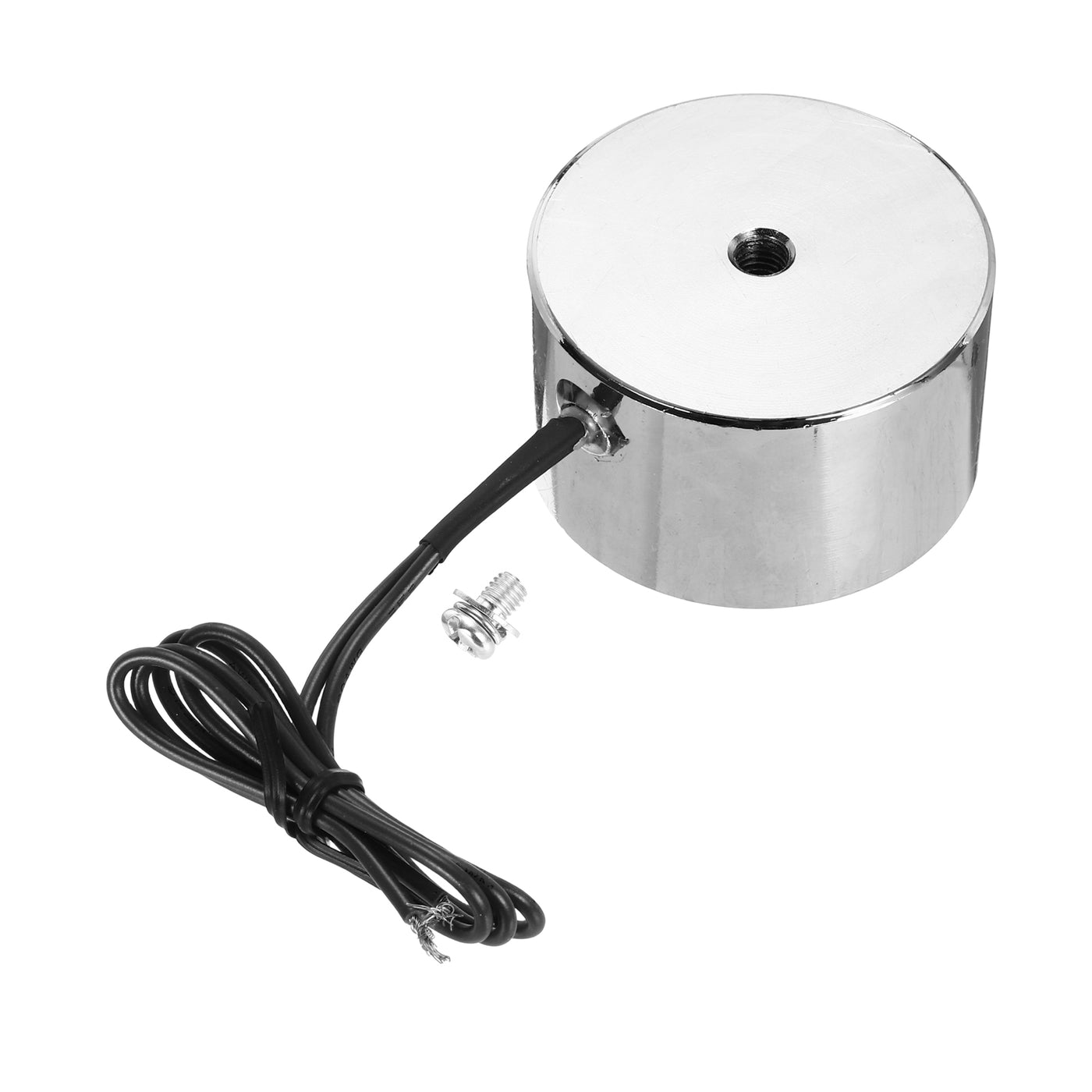 Uxcell Solenoid Electromagnet DC 24V 6.5W 132LB/60Kg Round Electric ...