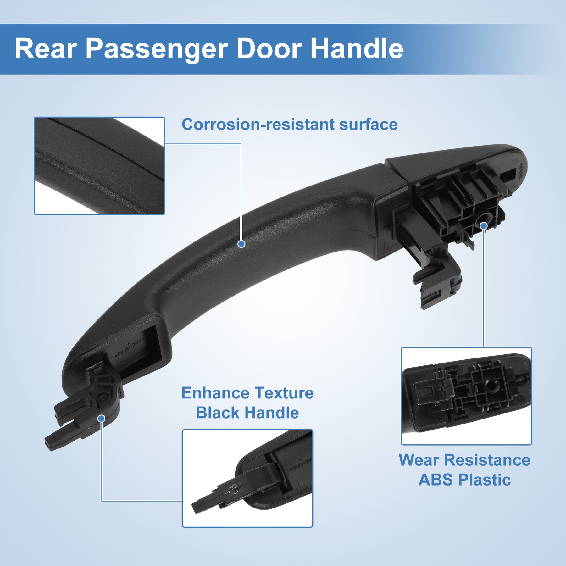 Exterior Rear Passenger Door Handle for Ford Transit 150 250 350 2015 ...