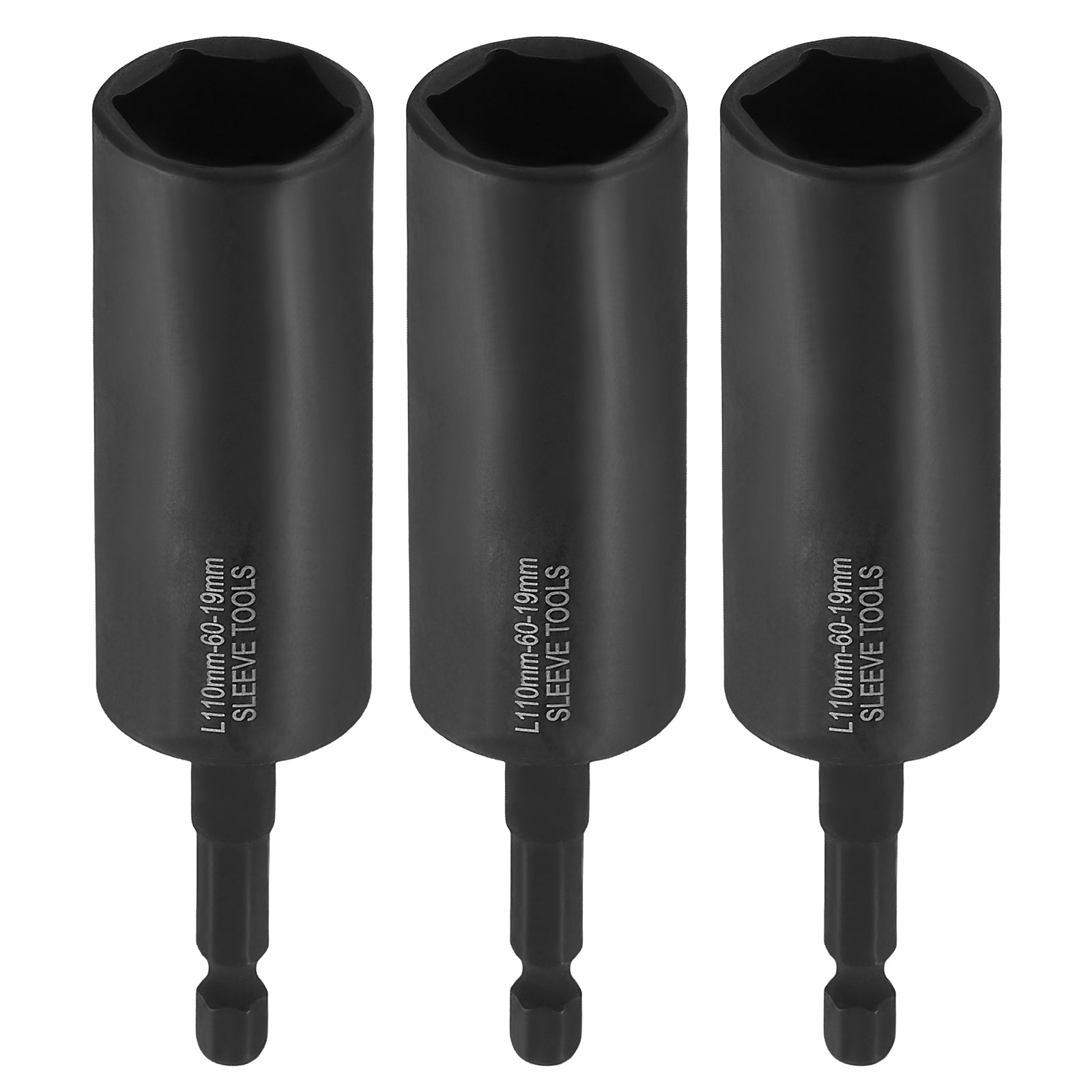 3pcs Nut Driver Drill Bit 19mm Metric Deep Socket 1/4" Hex Shank 4.3 ...