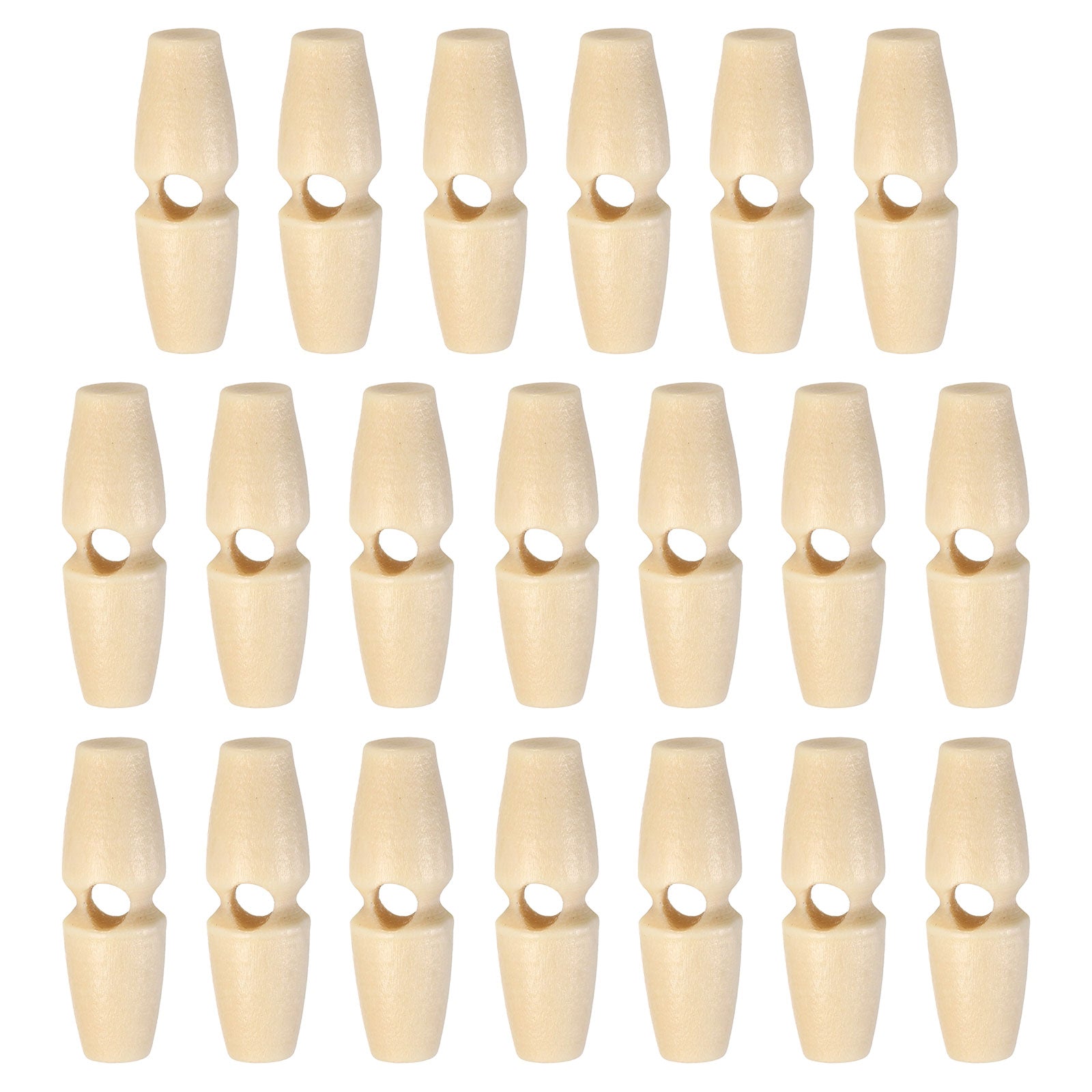 20pcs Wooden Toggle Buttons 30mm Single Hole Olive Sewing Button ...