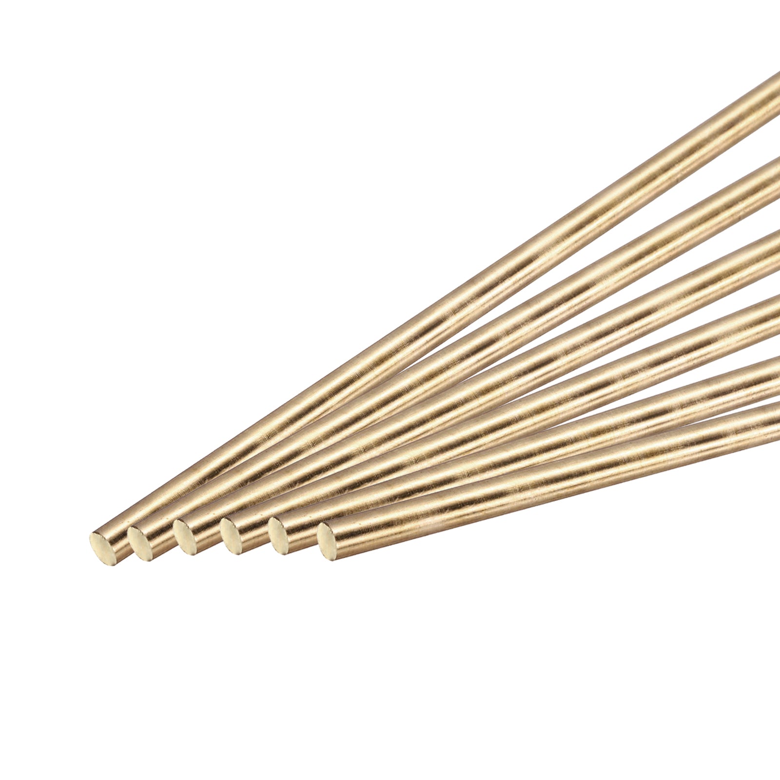 Uxcell 4mm x 300mm Brass Round Rod, Metal Solid Shaft Rods Lathe Bar ...