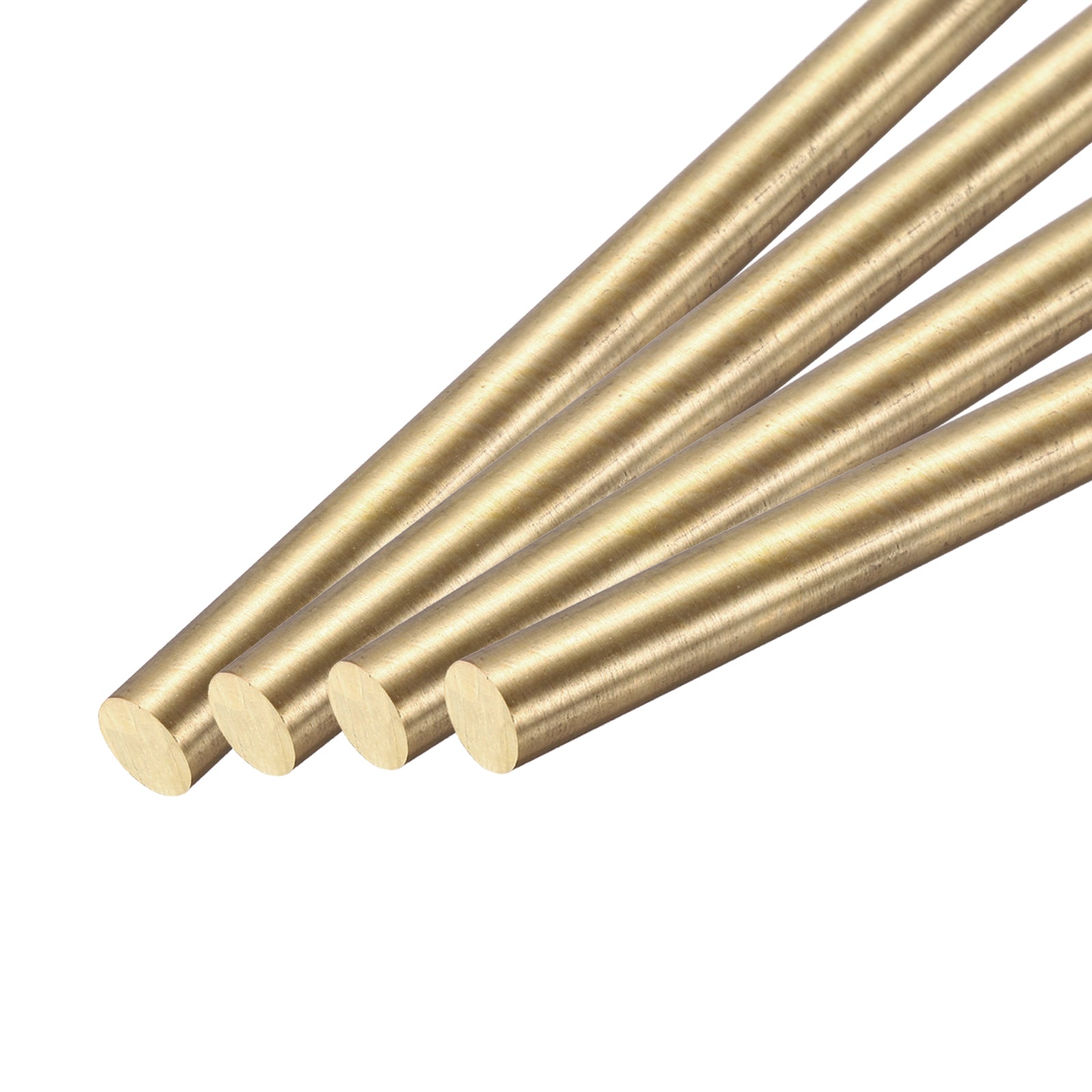 Uxcell 8mm x 250mm Brass Round Rod, Metal Solid Shaft Rods Lathe Bar ...