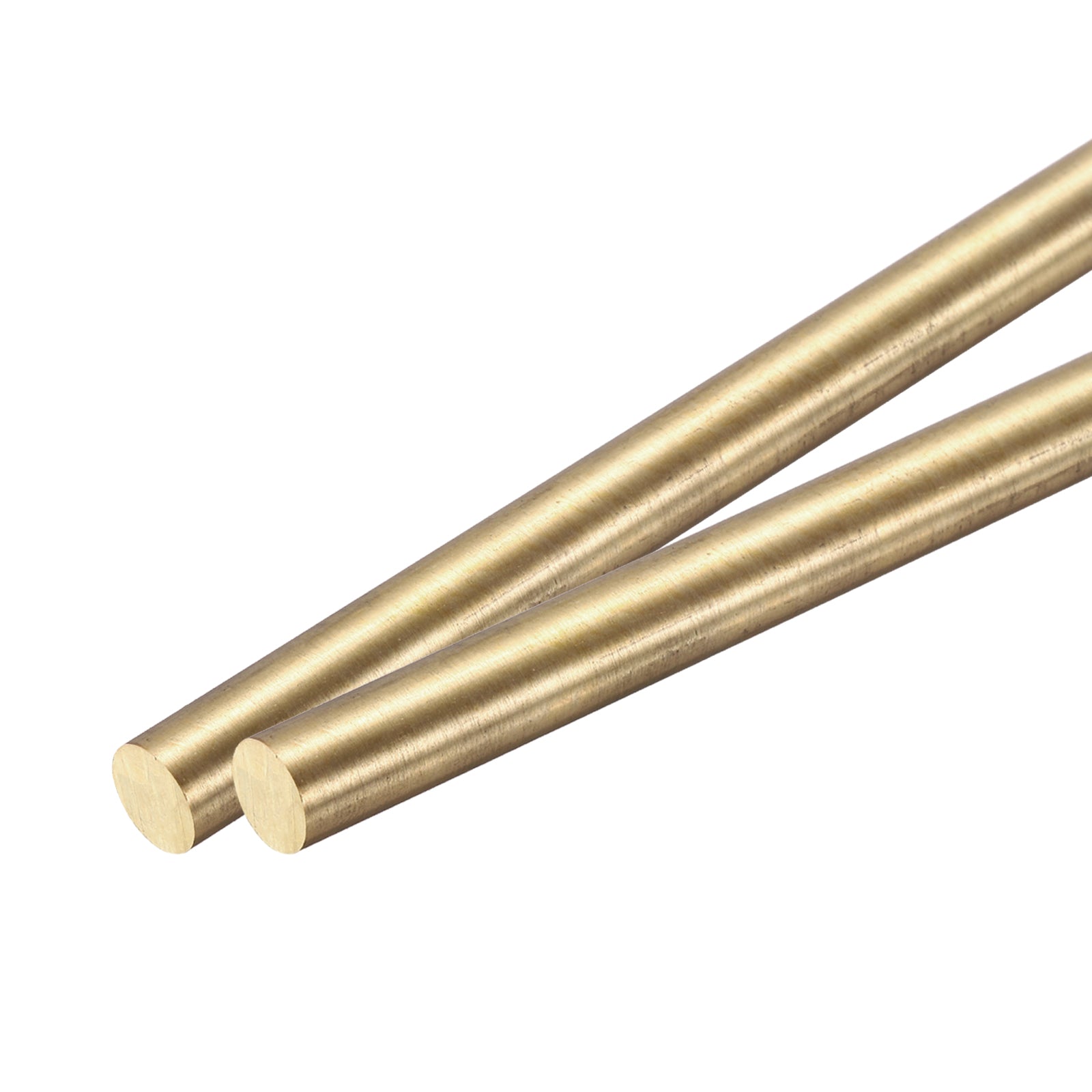 Uxcell 8mm x 350mm Brass Round Rod, Metal Solid Shaft Rods Lathe Bar ...