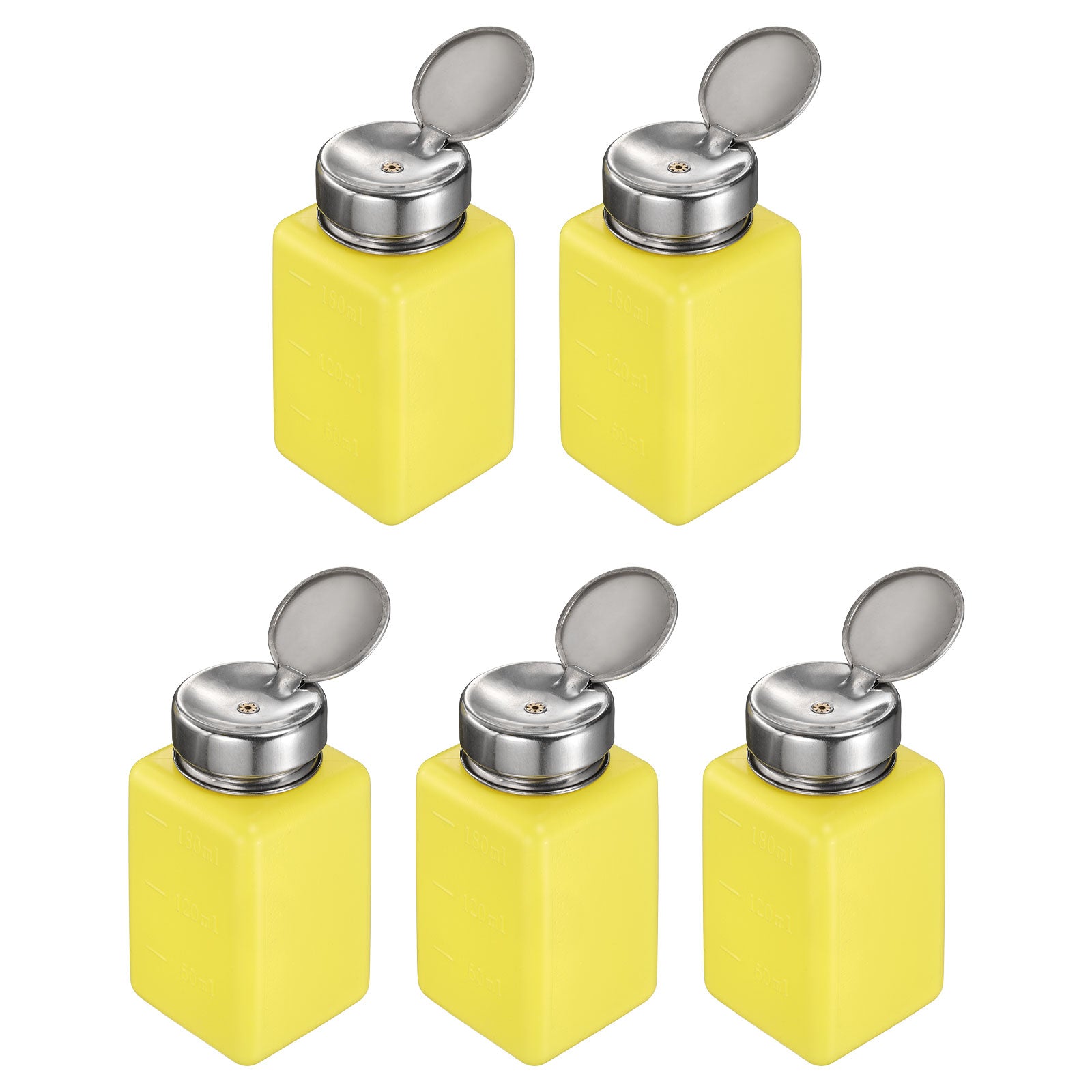 5pcs Solvent Alcohol Dispenser 180ml(6oz) Nail Polish Remover Push Down ...