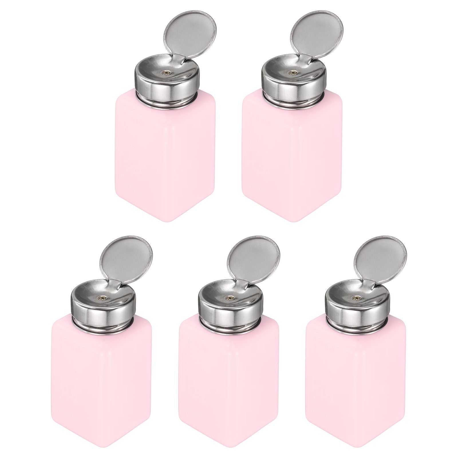 5pcs Solvent Alcohol Dispenser 200ml(6.7oz) Nail Polish Remover Push ...