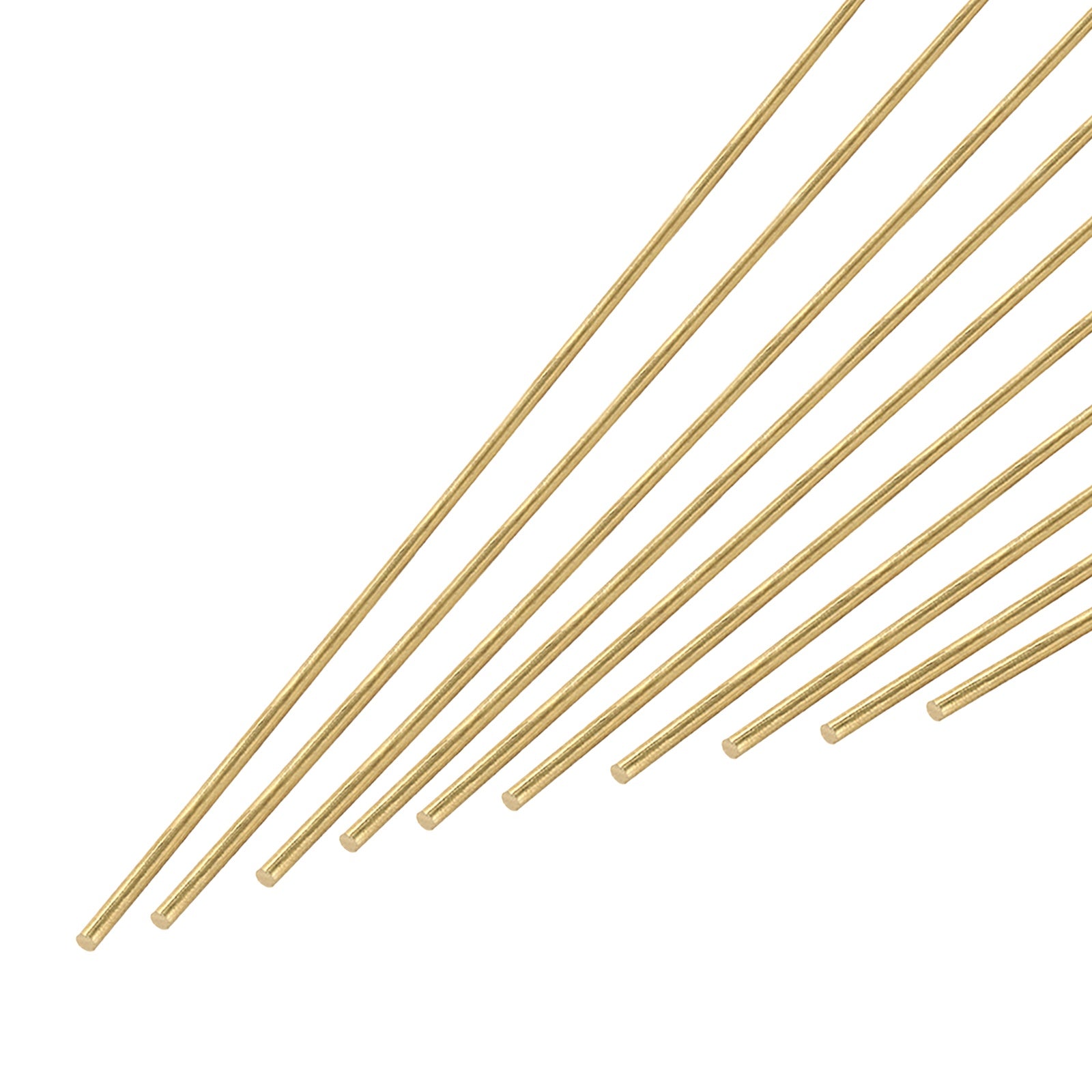 Uxcell 1.5mm x 100mm Brass Round Rod, Metal Solid Shaft Rods Lathe Bar ...