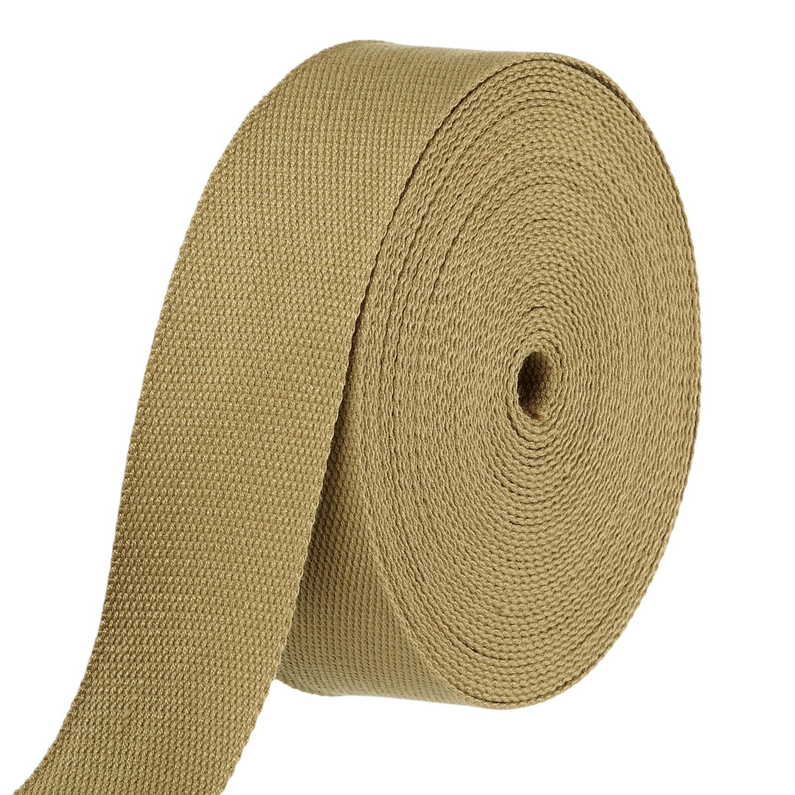Cotton Webbing 2 Inch 11 Yard Polyester Cotton Webbing Strap, Khaki ...