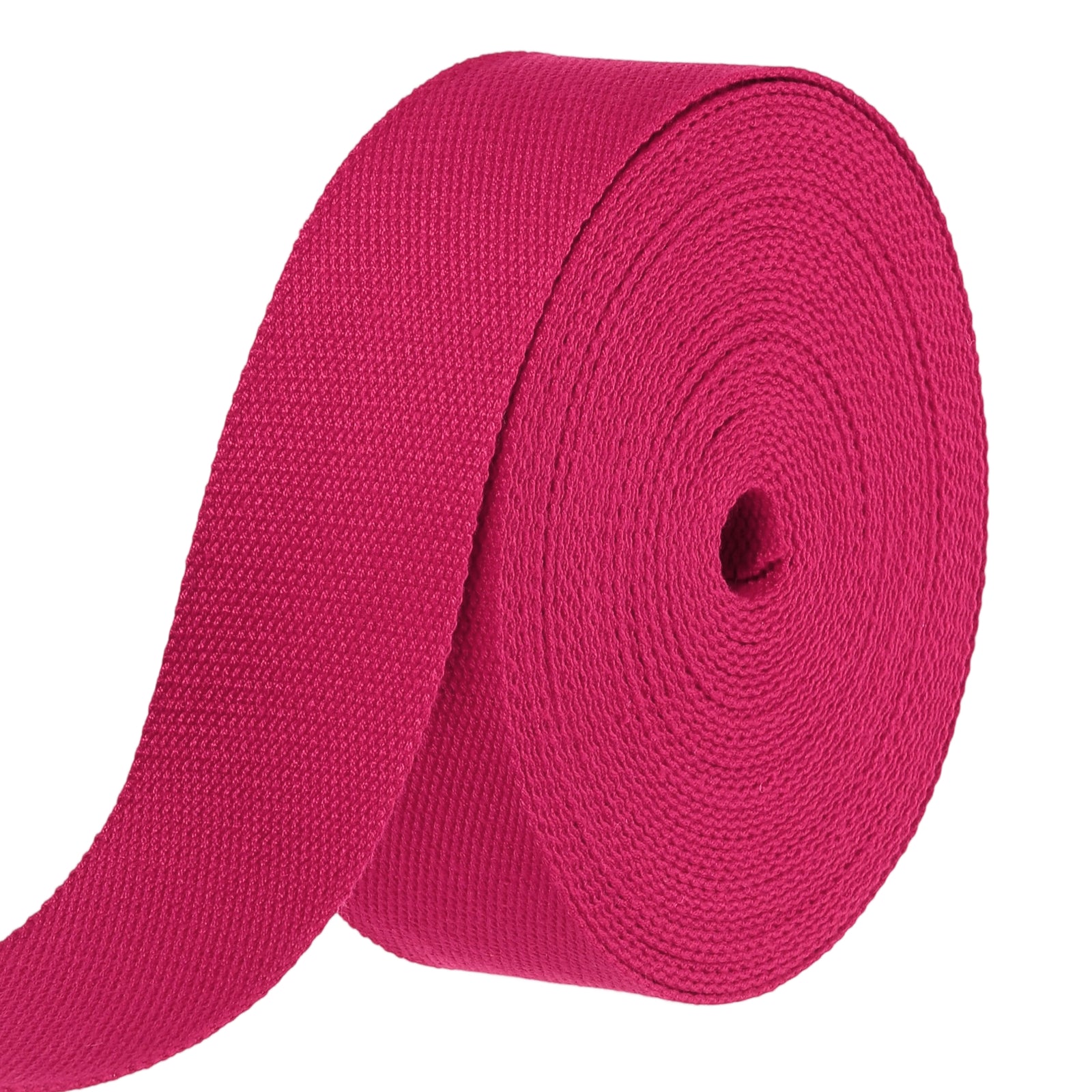 Cotton Webbing 2 Inch 11 Yard Polyester Cotton Webbing Strap, Rose Red ...