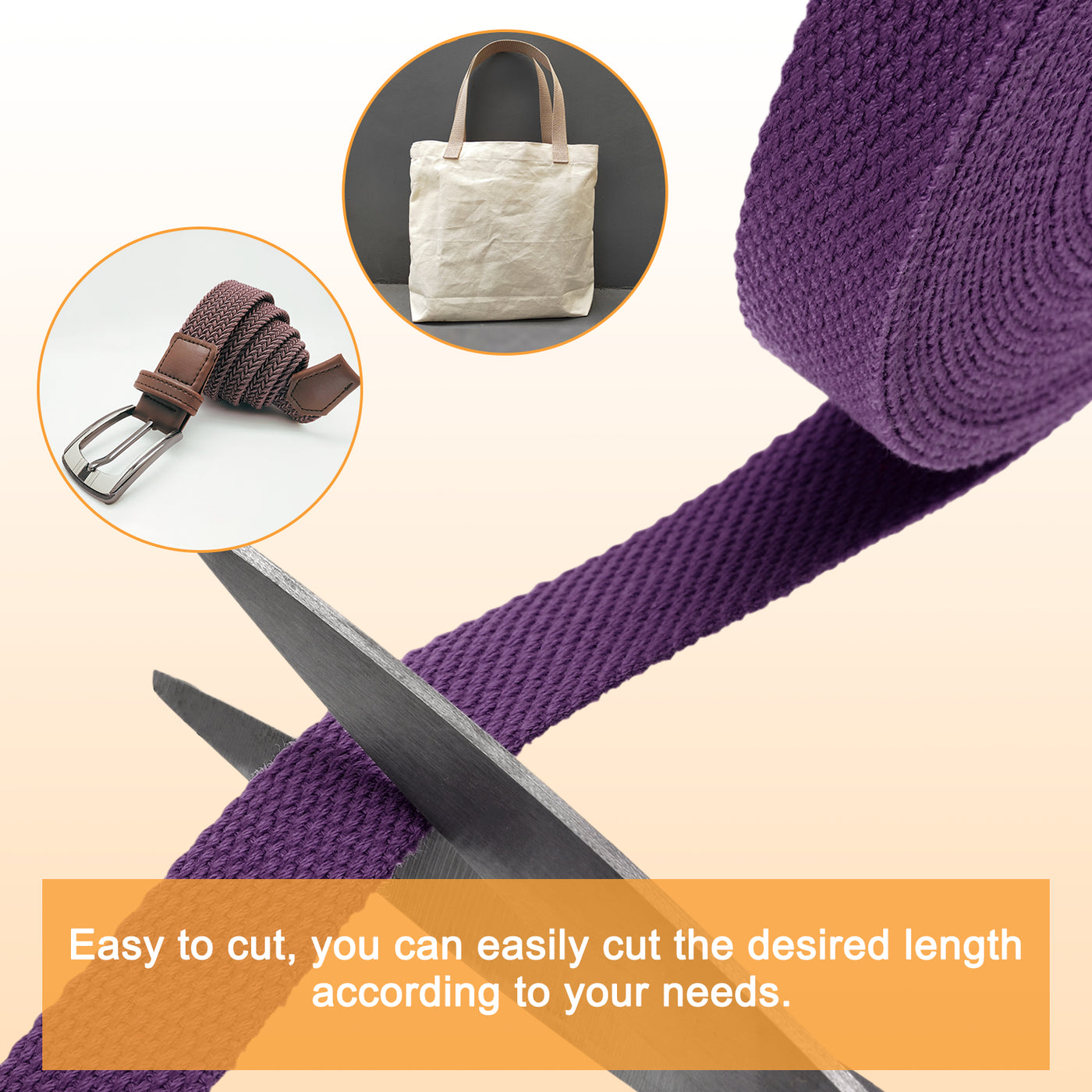 Cotton Webbing 0.8 Inch 15.3 Yard Polyester Cotton Webbing Strap ...