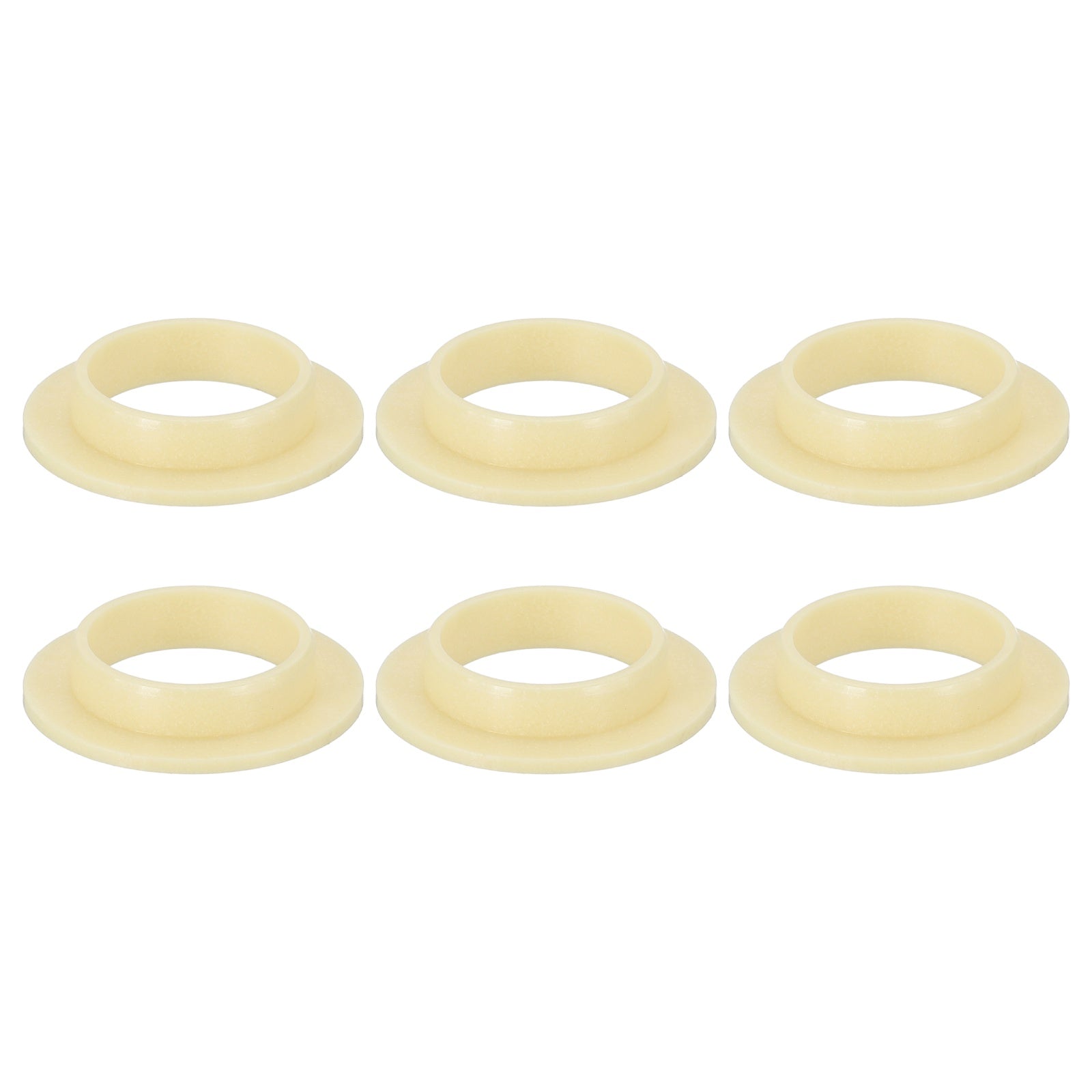 Uxcell 6Pcs Flanged Sleeve Bearing, Plastic Bushing ID 12mm x OD 14mm x ...