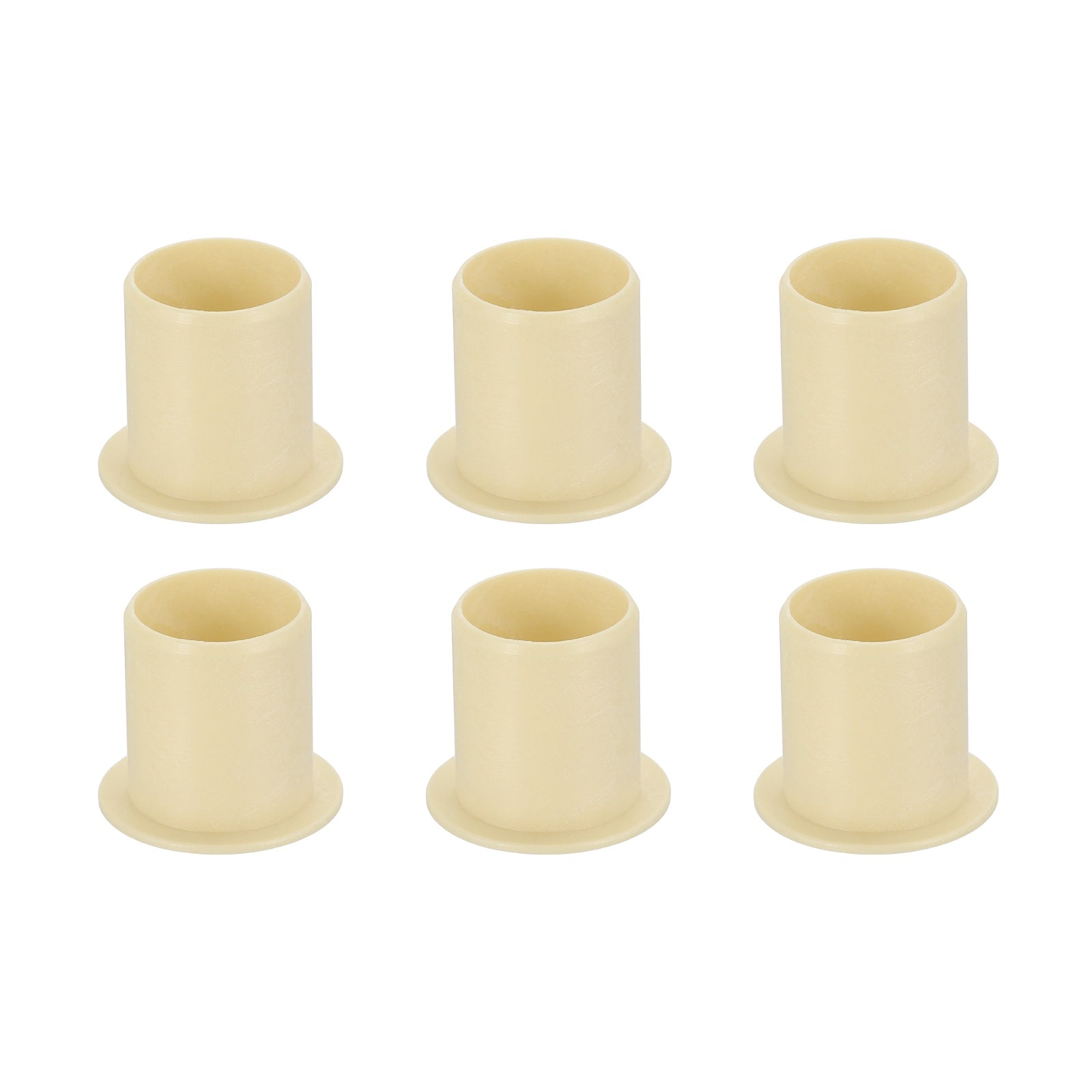 Uxcell 6Pcs Flanged Sleeve Bearing, Plastic Bushing ID 15mm x OD 17mm x ...