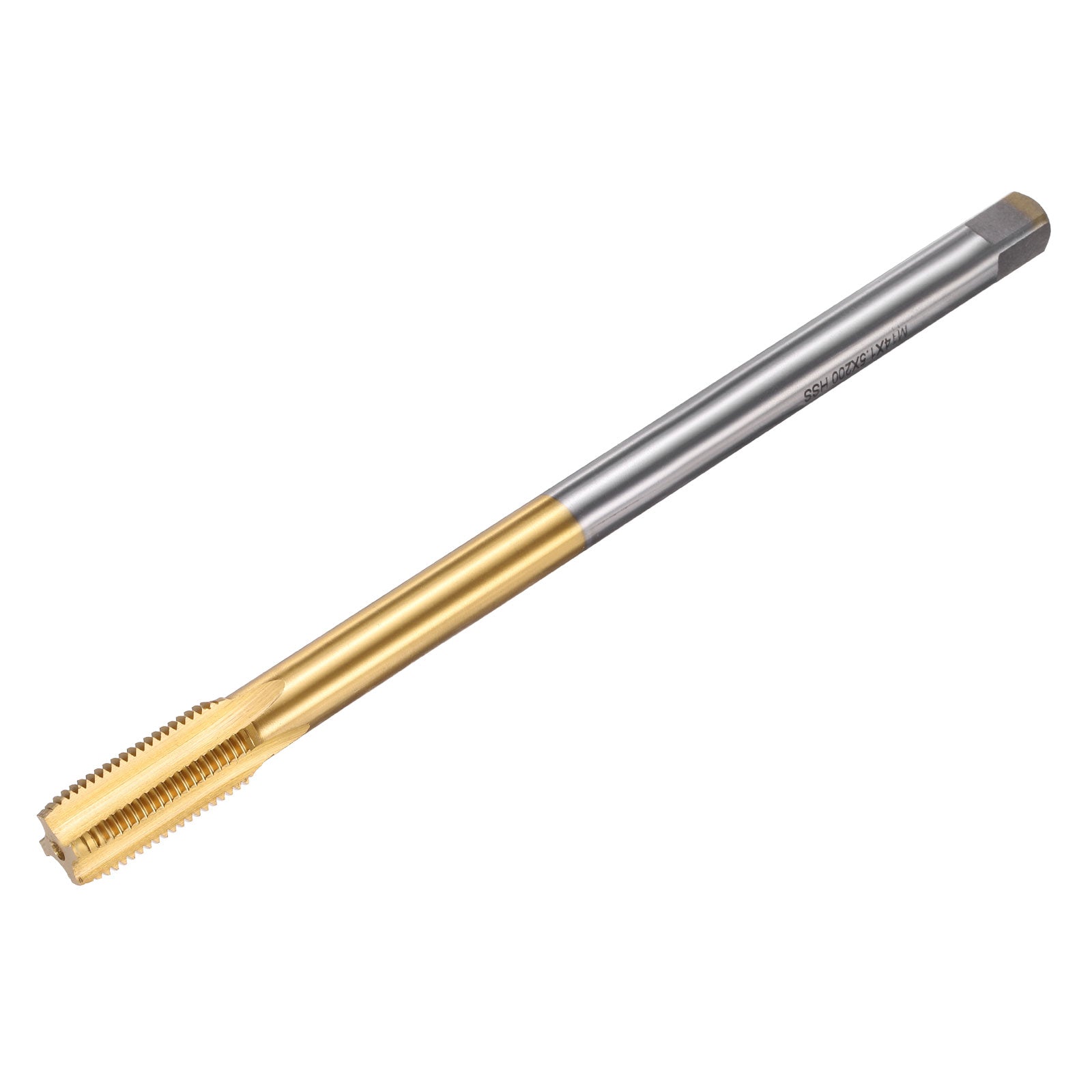 Uxcell Metric Thread Tap M14 x 1.5 H2 200mm Straight Flute Tapping ...