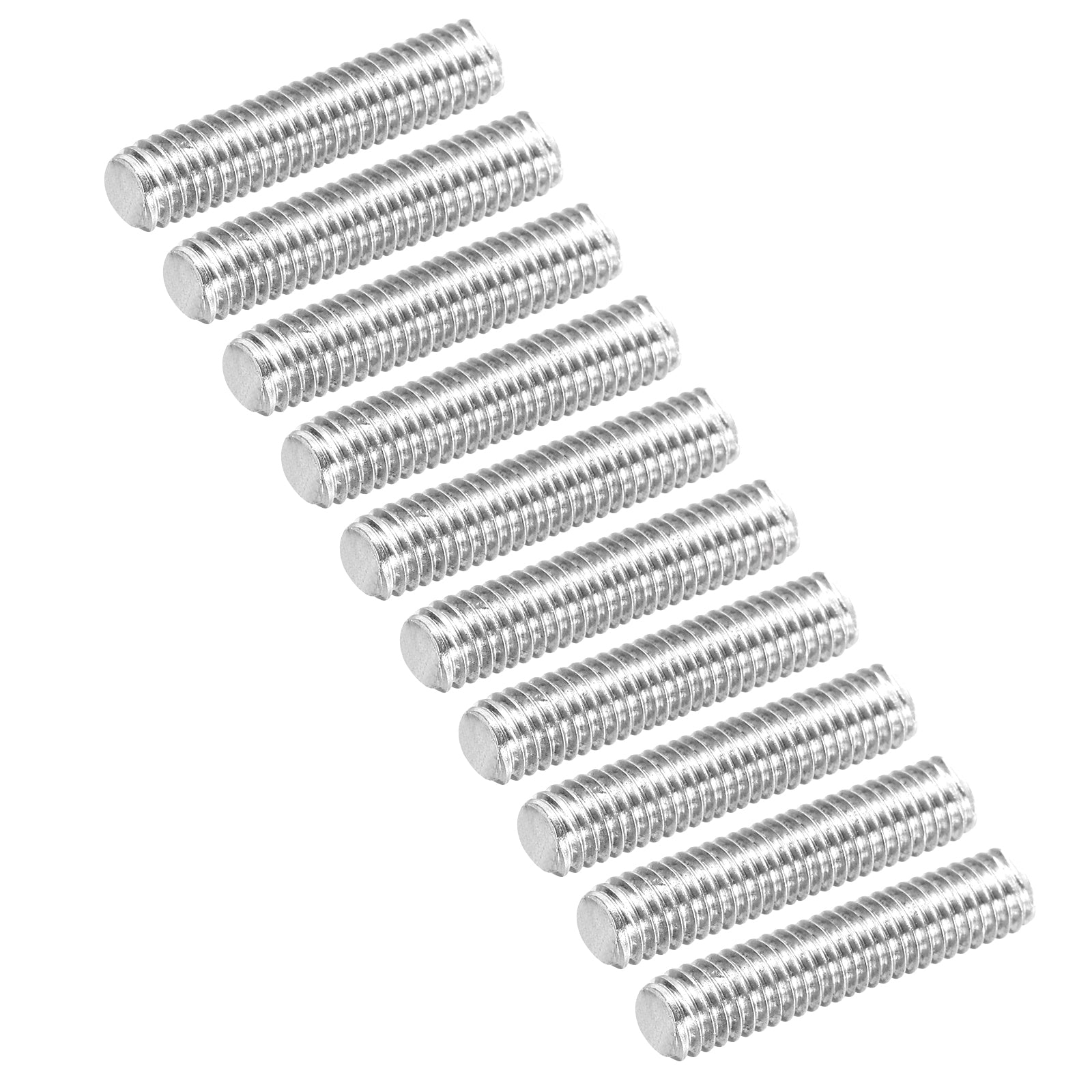 30Pack Fully Threaded Rod M6 x 30mm 1mm Pitch 304 Stainless Steel Right ...