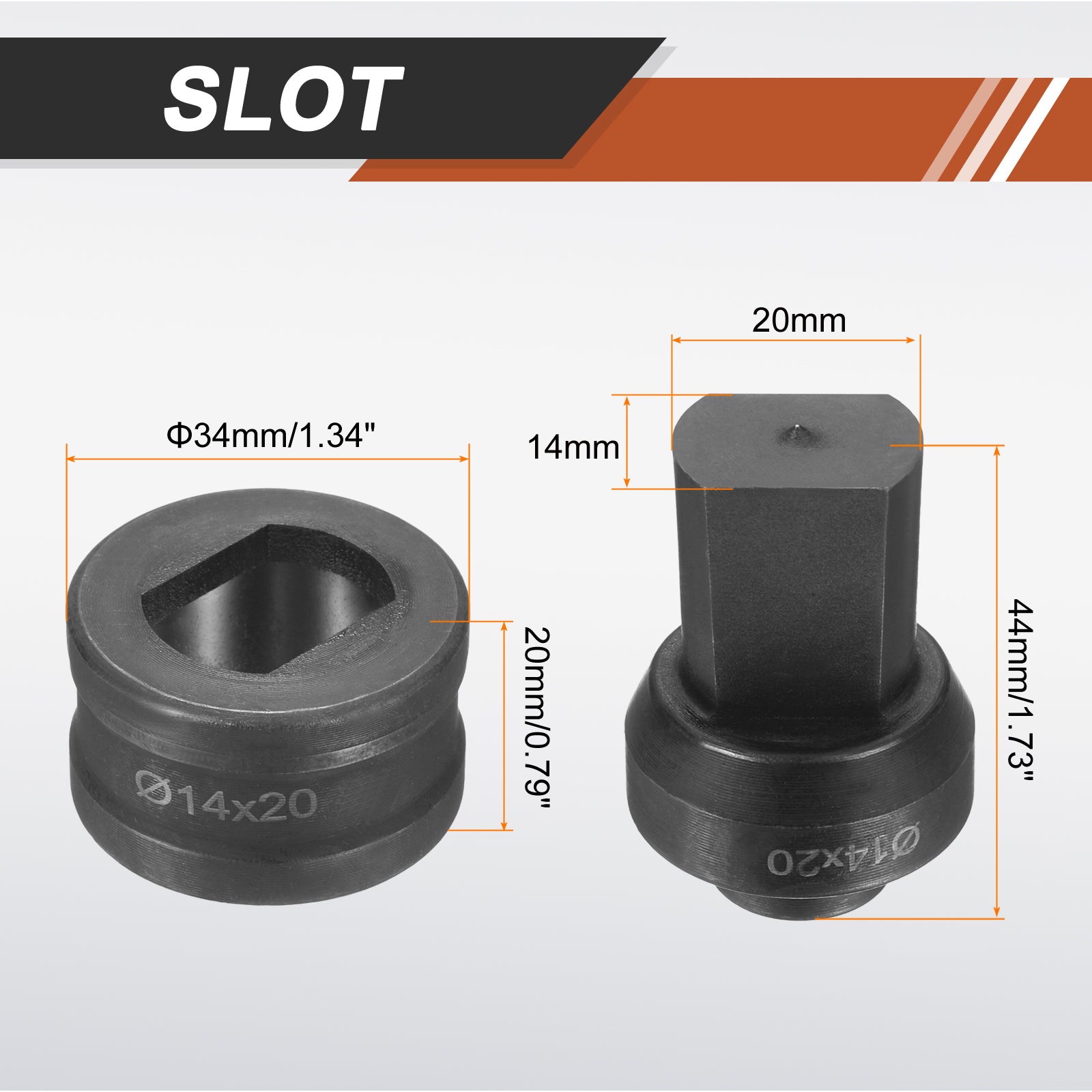 Hydraulic Hole Punch Die 14 20mm Slot Hole Electric Punching Kit CH60 ...
