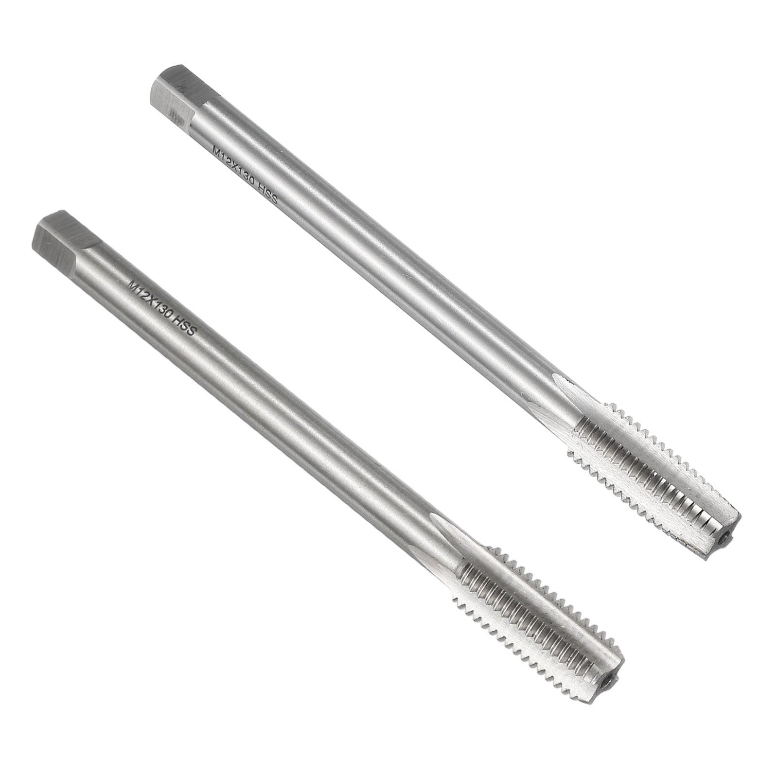 Uxcell 1 Pair Metric Hand Tap Set M12 x 1.75 H2 Thread Taper + Bottom ...