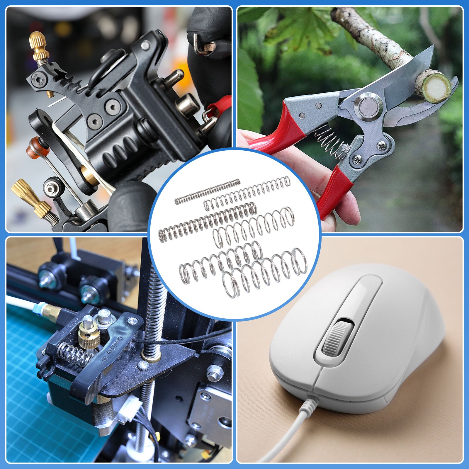 Uxcell 25Pcs Compression Spring, 6mm OD 0.8mm Wire 15mm Length, Silver ...