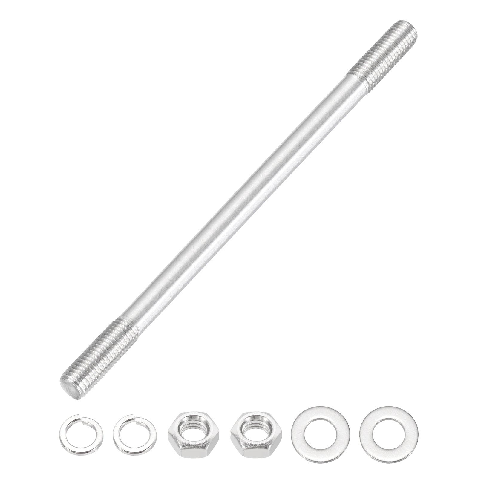 1Set M12x210mm Double Ended Stud Screws,304 Stainless Steel Rod with ...