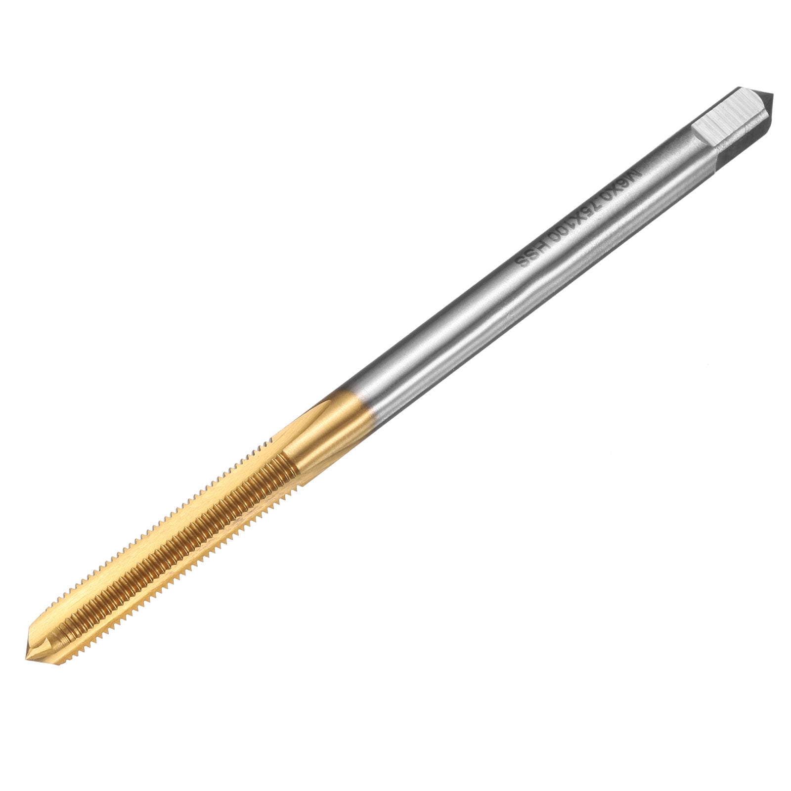 Uxcell Metric Thread Tap M6 x 0.75 H2 100mm Straight Flute Tapping ...