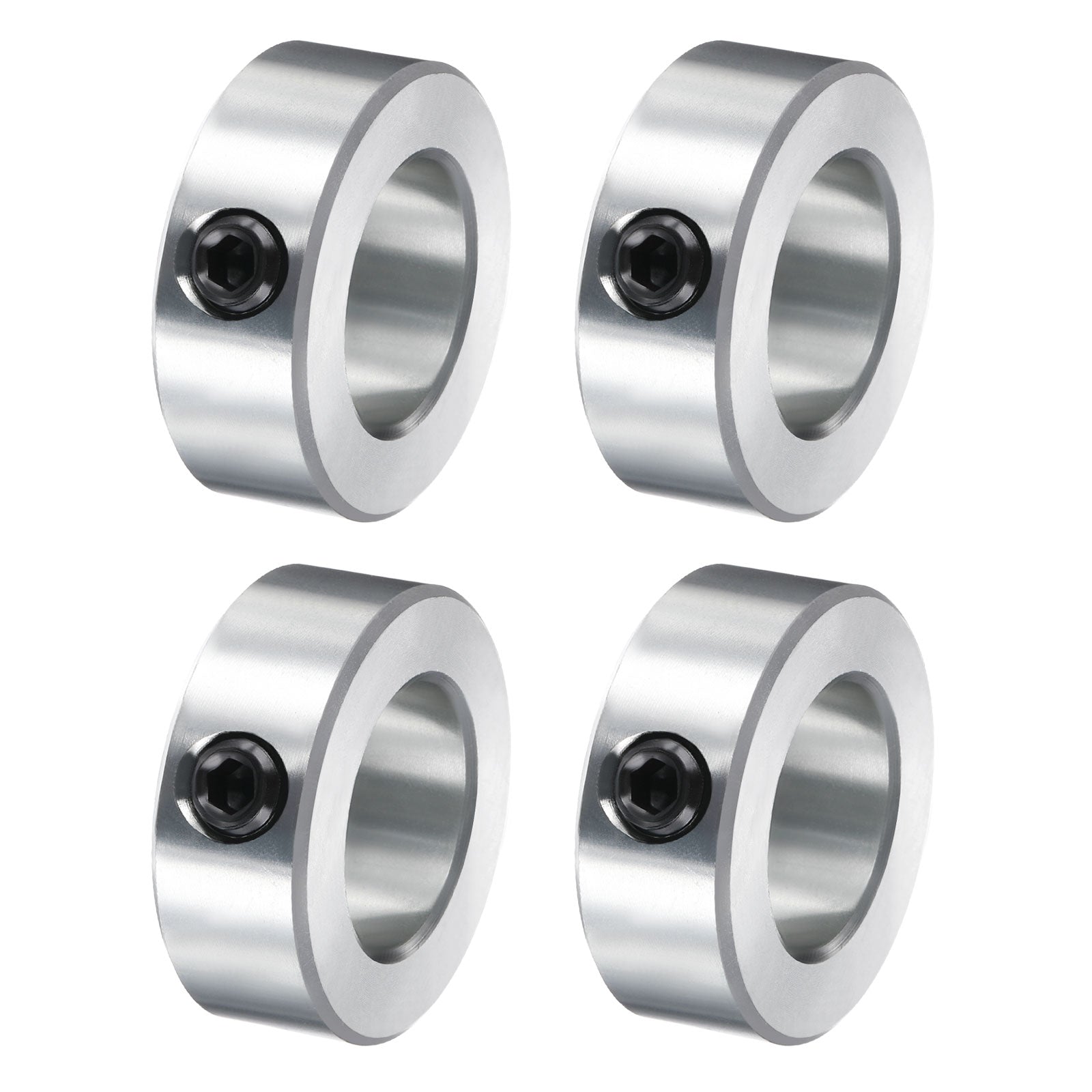 Uxcell 4pcs Set Screw Collars 7/8" Bore Carbon Steel Shaft Collars, 1-1 ...