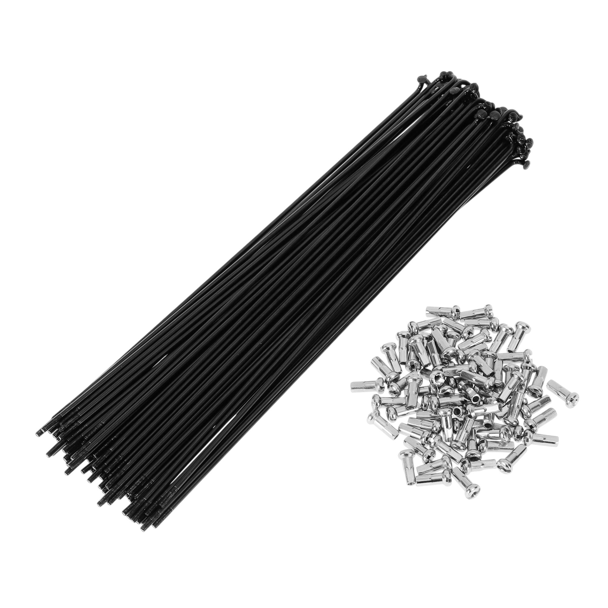 72 Set 13G Bicycle Spokes 225mm Bike Wheel Spokes Carbon Steel Black ...