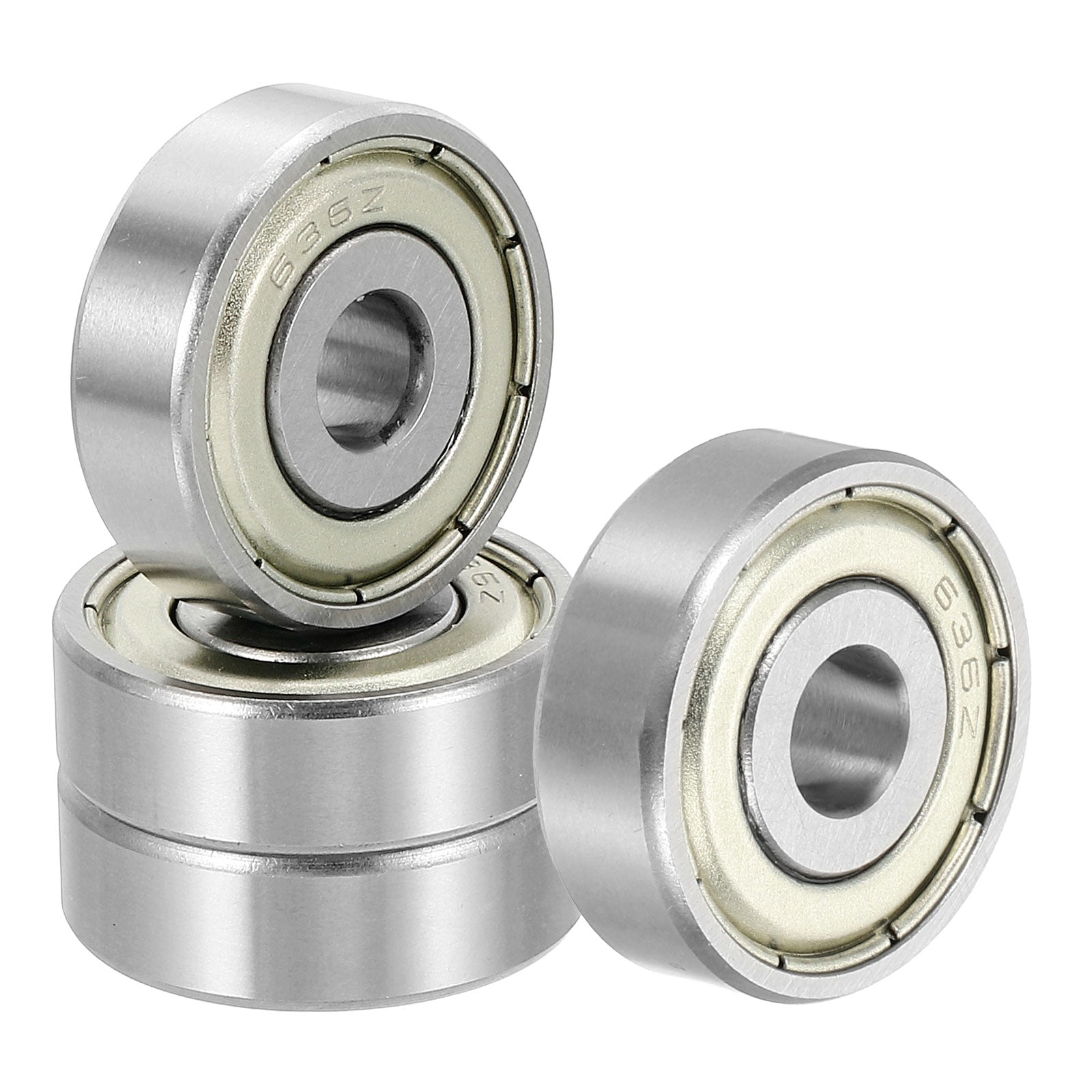 Uxcell 4 Pack 6 x 22 x 7mm 636ZZ Deep Groove Ball Bearings, ABEC5 ...