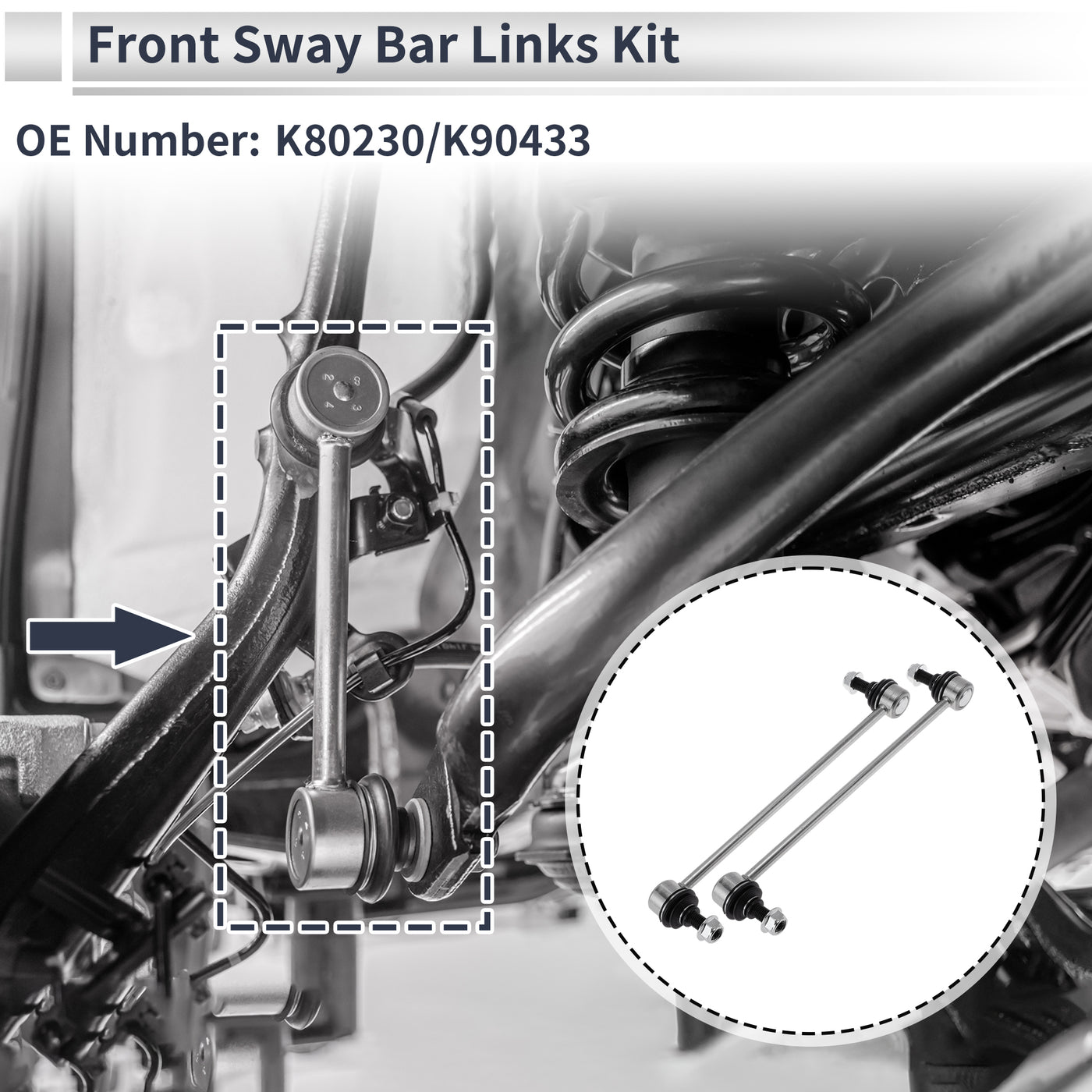 Front Stabilizer Bar Links No Bushing for PONTIAC VIBE 2003 - 2010 No ...