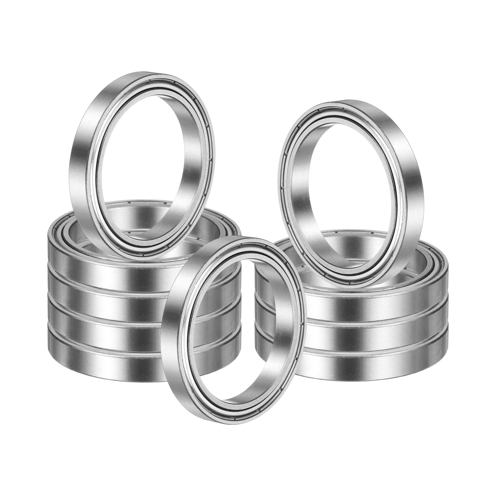 Uxcell 10 Pack 40 x 52 x 7mm 6808ZZ Deep Groove Ball Bearings, ABEC5 ...