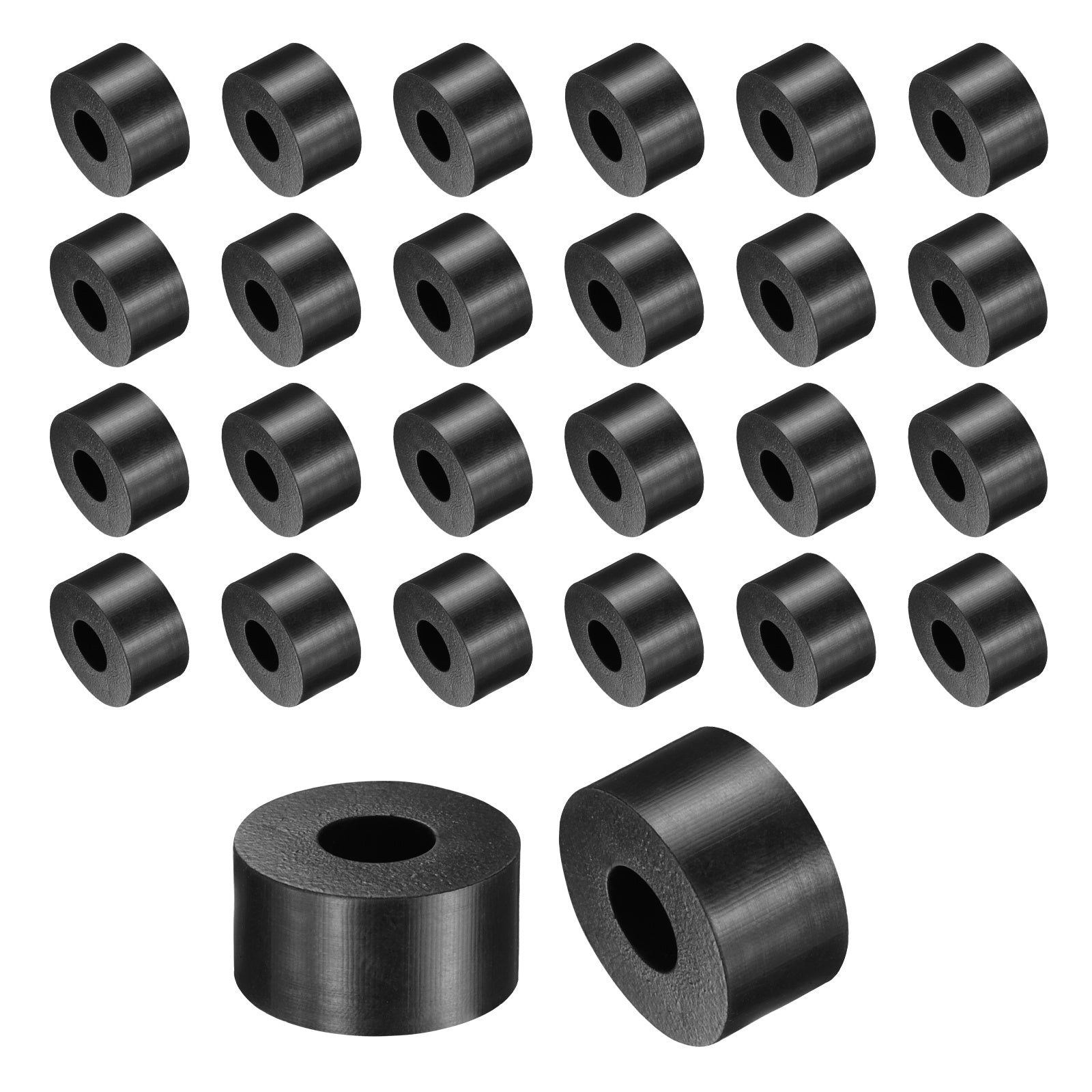 Uxcell 60 Pcs Rubber Spacers 15mm OD x 6mm ID x 8mm Height Round ...