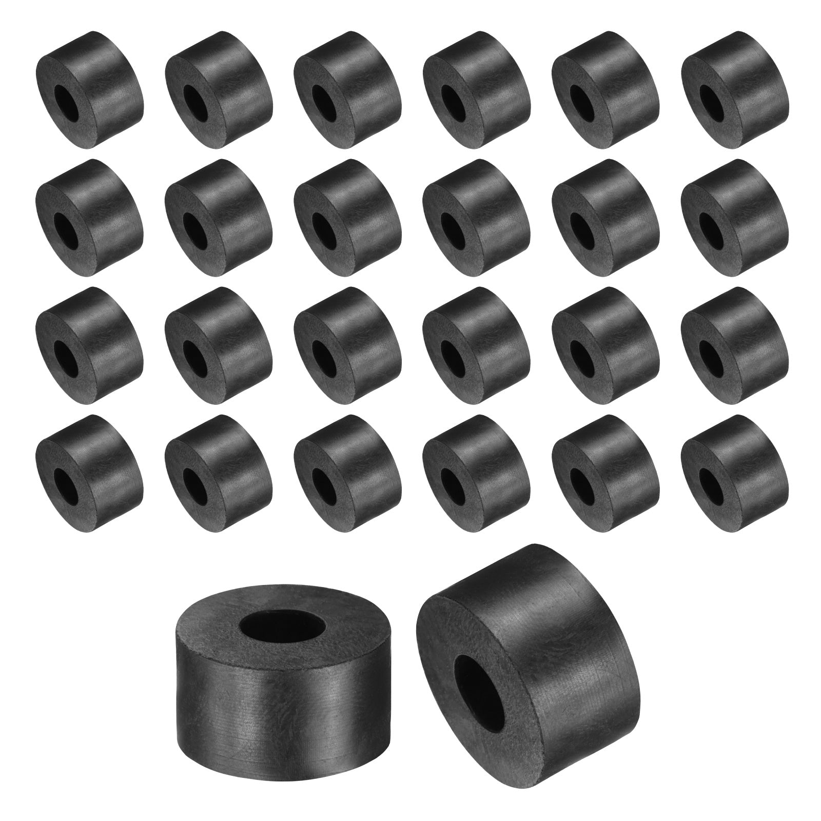 Uxcell 36 Pcs Rubber Spacers 18mm OD x 7mm ID x 10mm Height Round ...