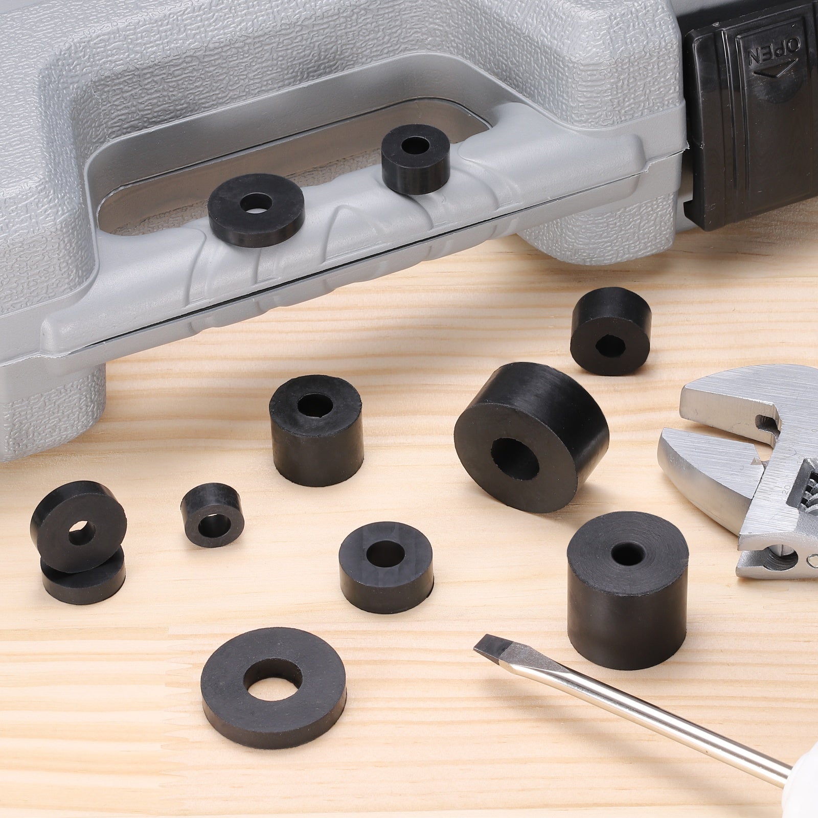 Uxcell 60 Pcs Rubber Spacers 20mm OD x 6mm ID x 6mm Height Round ...