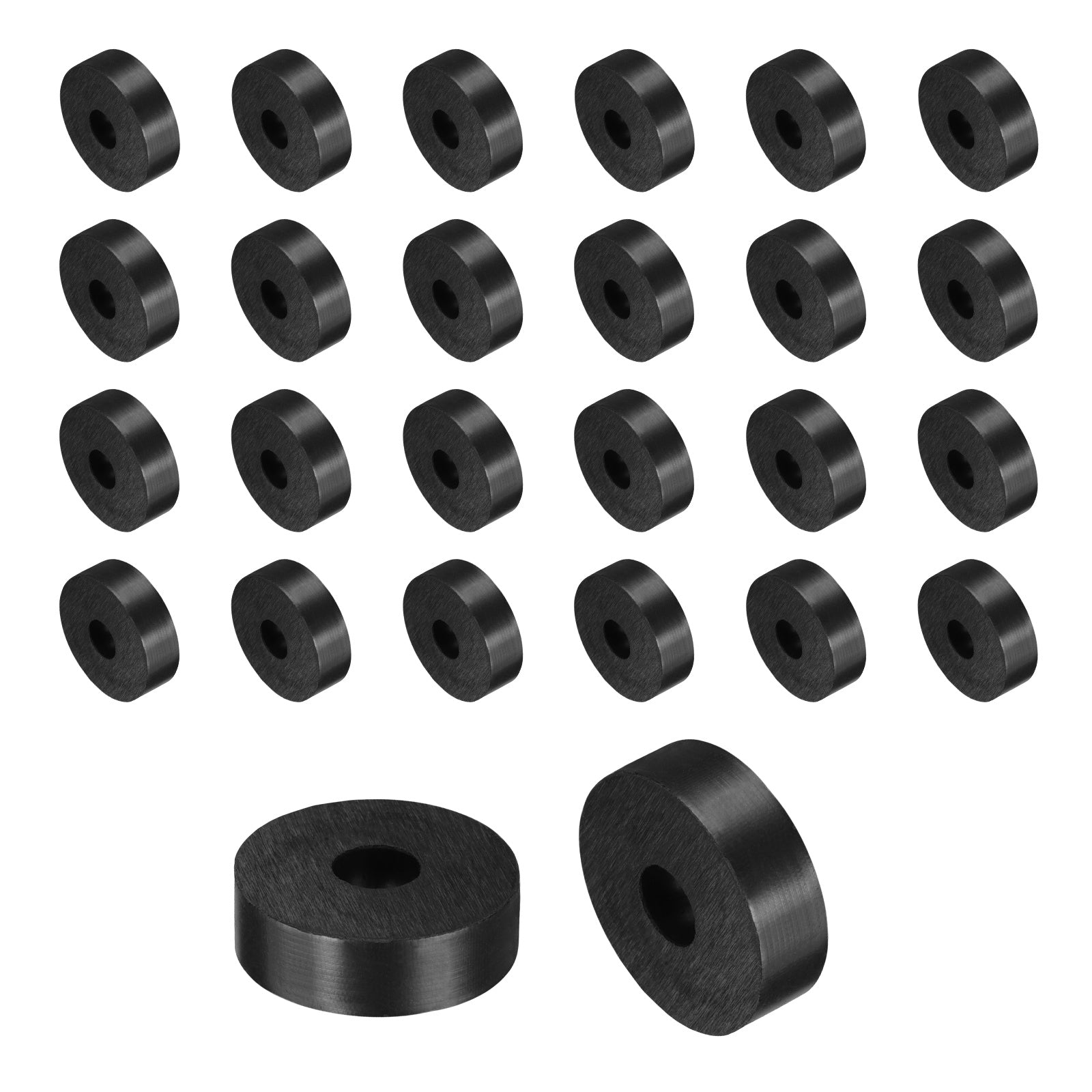 Uxcell 60 Pcs Rubber Spacers 20mm OD x 6mm ID x 6mm Height Round ...