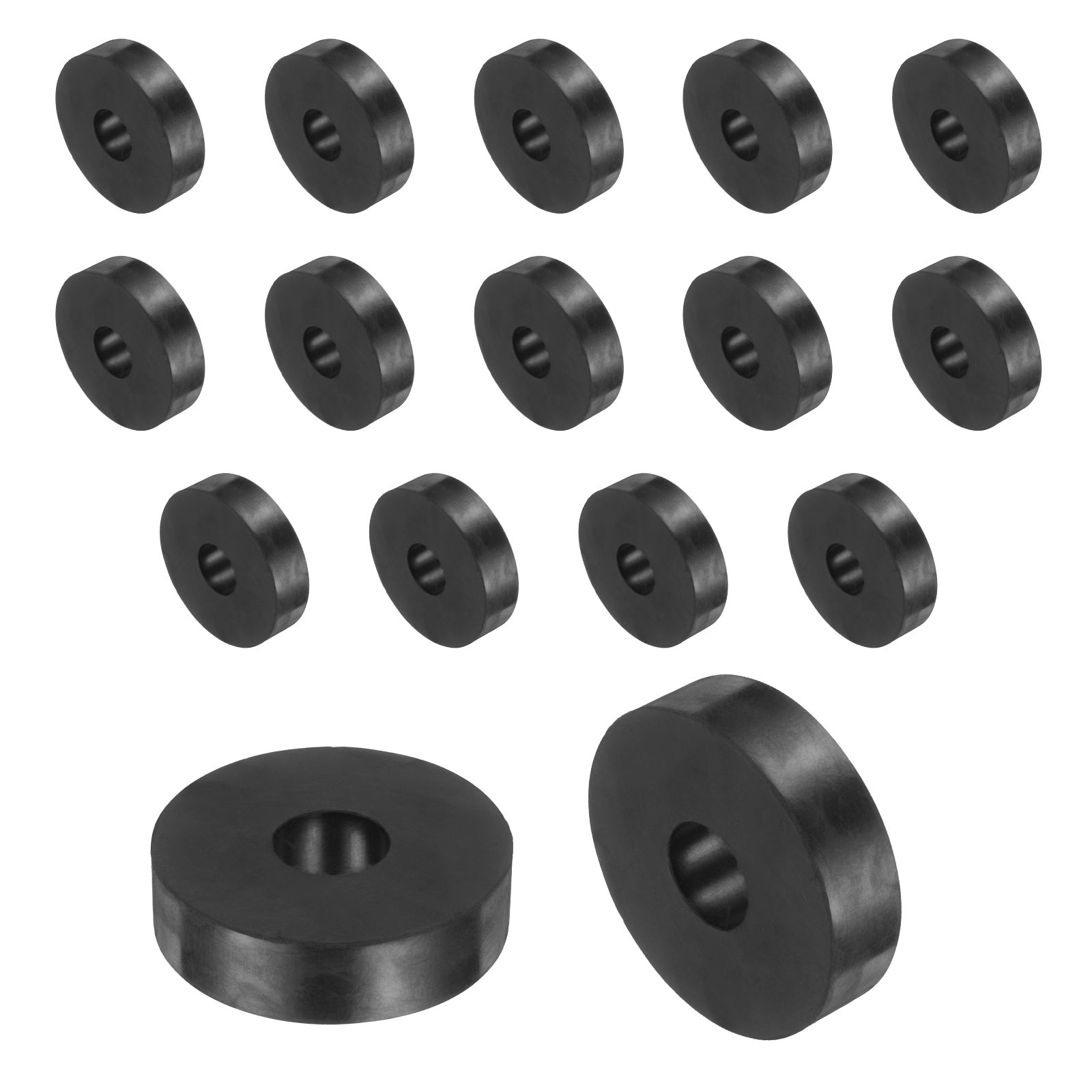 Uxcell 16 Pcs Rubber Spacers 38mm OD x 13mm ID x 10mm Height Round ...