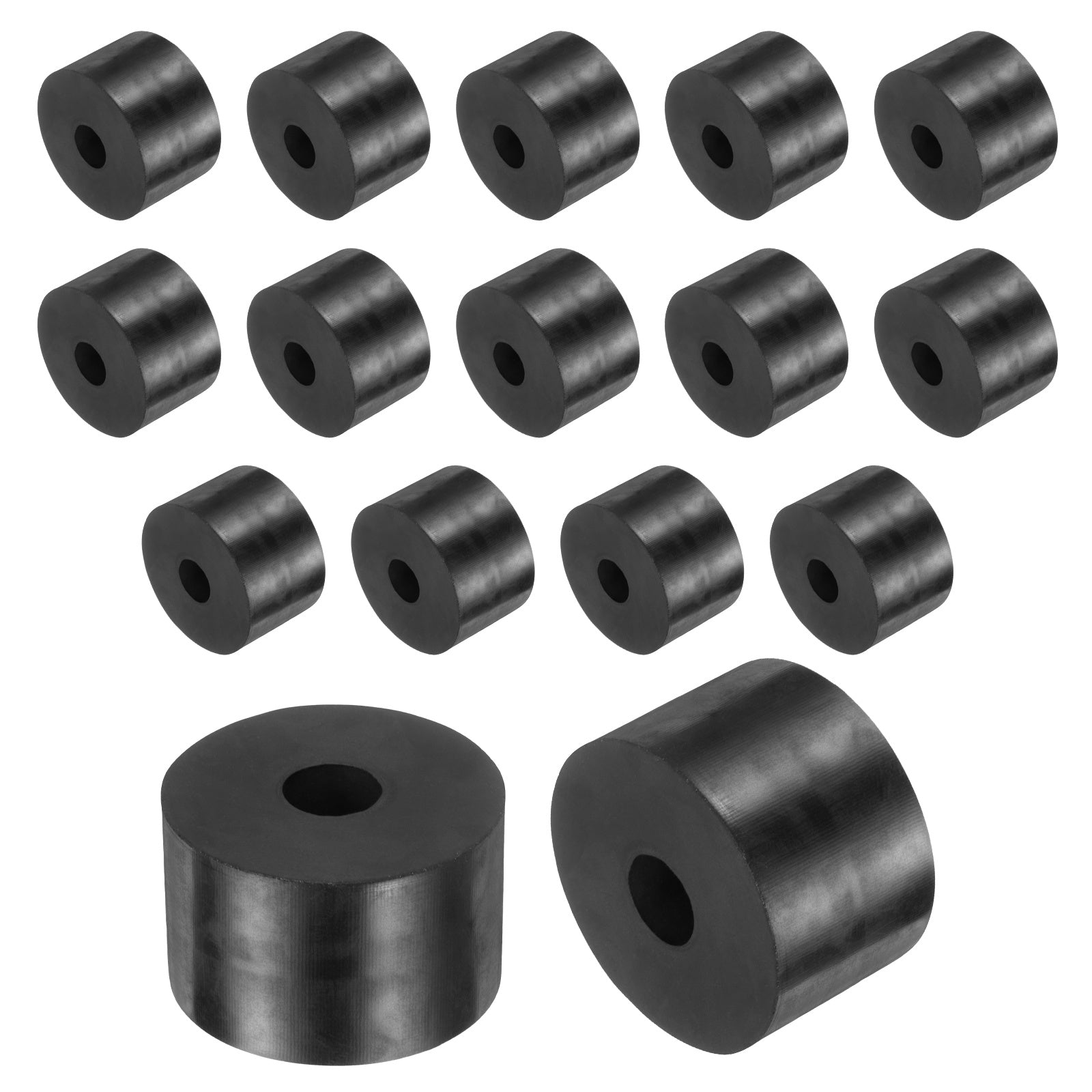 Uxcell 16 Pcs Rubber Spacers 40mm OD x 12mm ID x 25mm Height Round ...