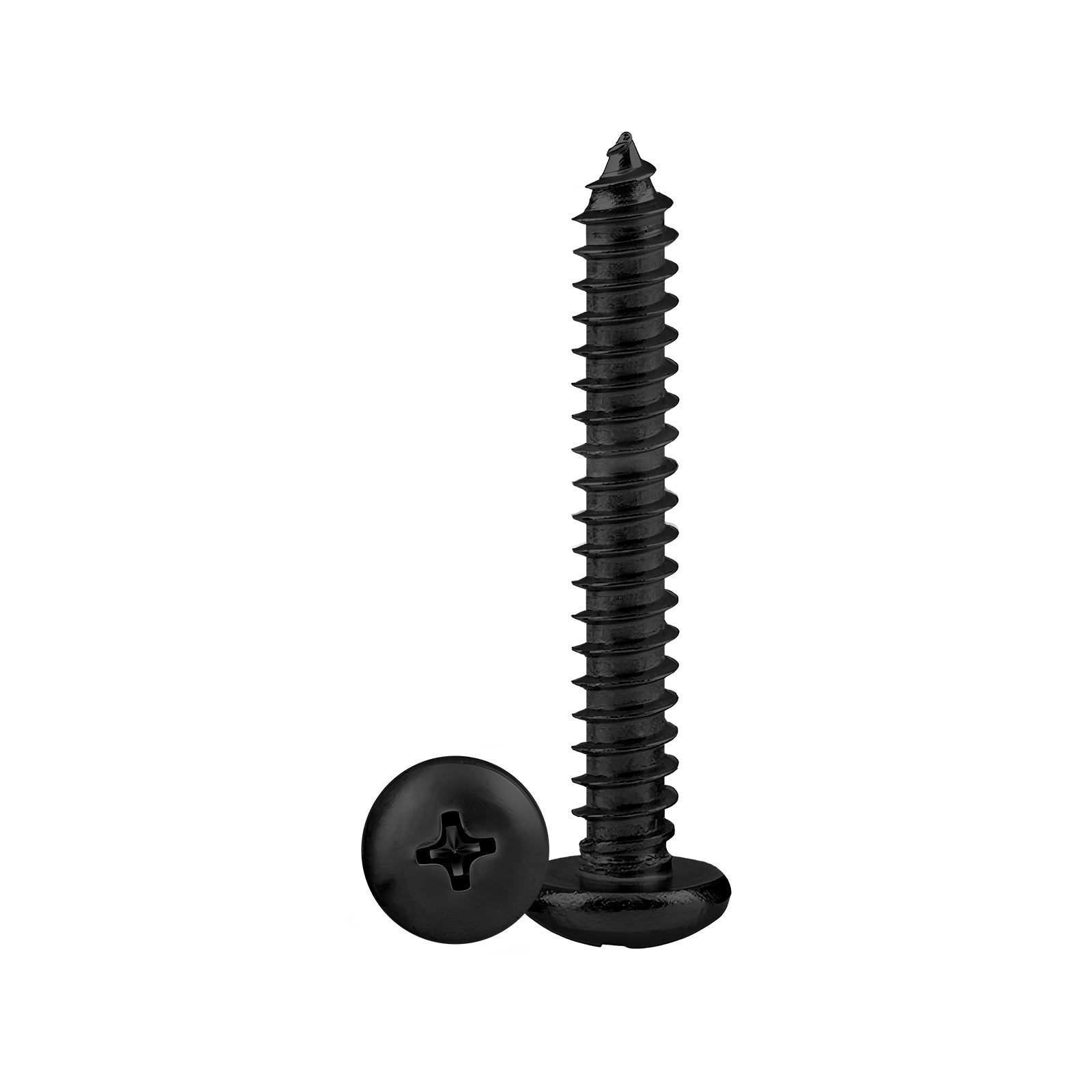 Round Head Phillips Self-Tapping Screw M3/M3.5/M4/M5 Carbon Steel Black ...
