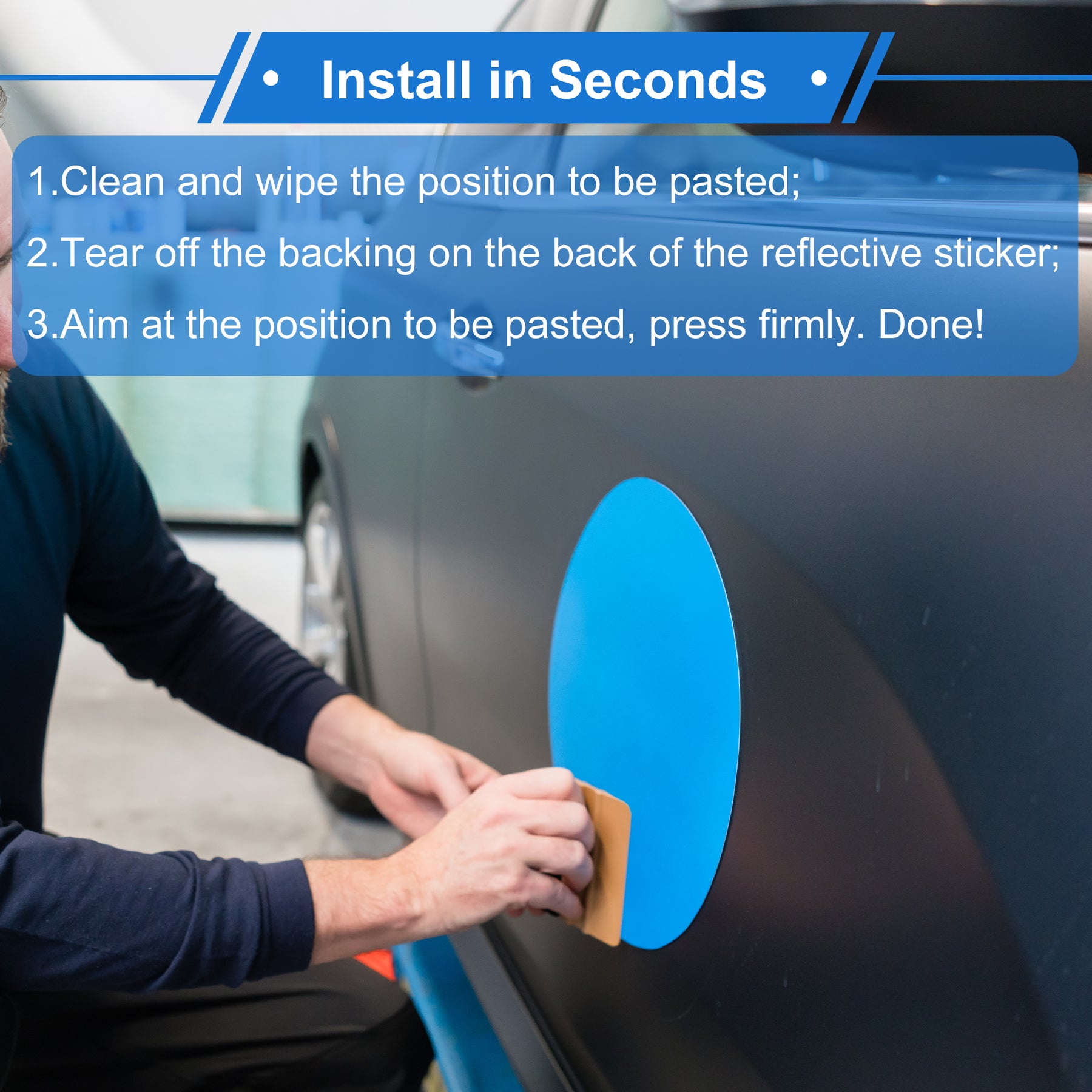 1 Pair Flame Pattern Car Bumper Sticker Decal Waterproof PET Silver ...