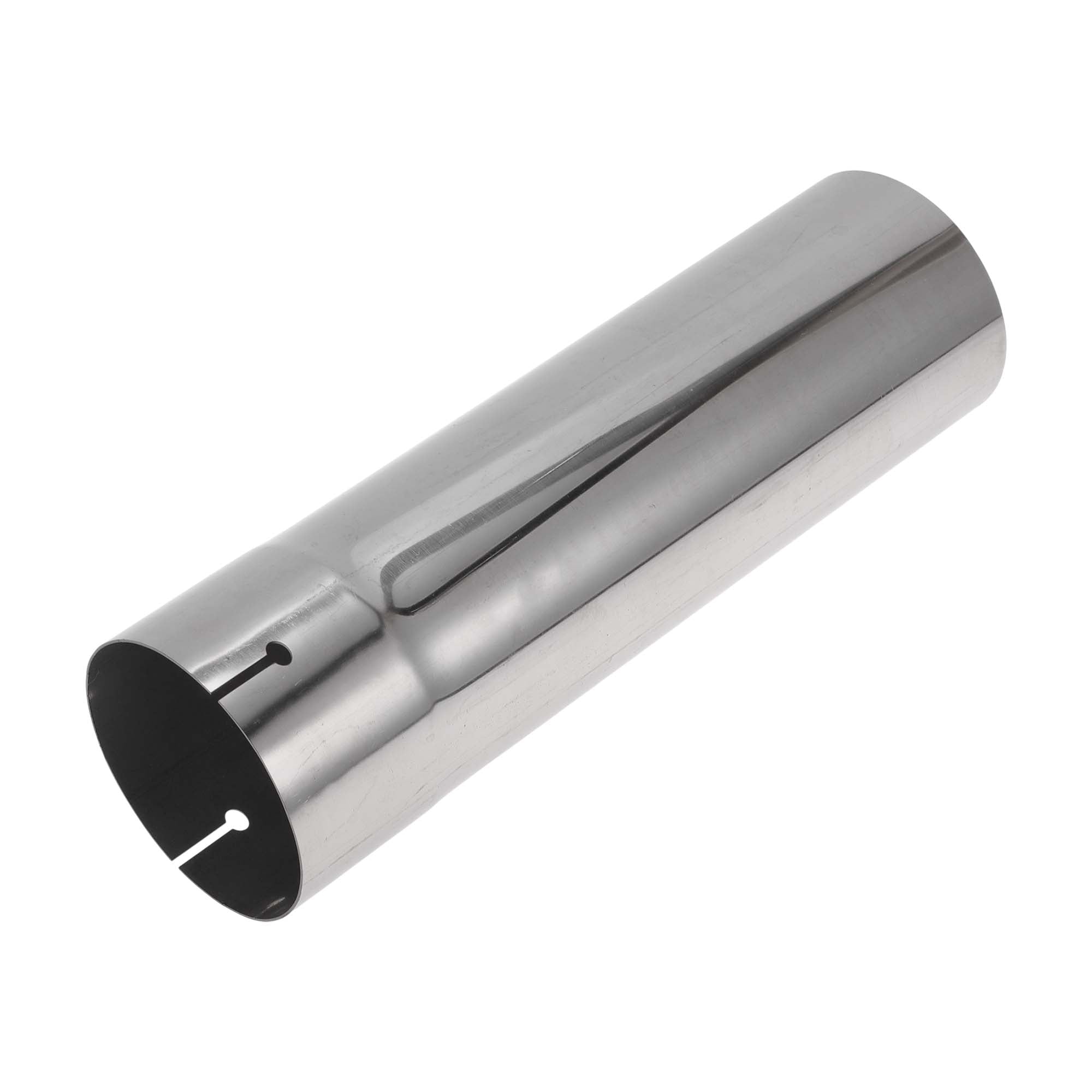 3.5" OD Straight Pipe Tube T304 12" Length Silver Tone | Harfington