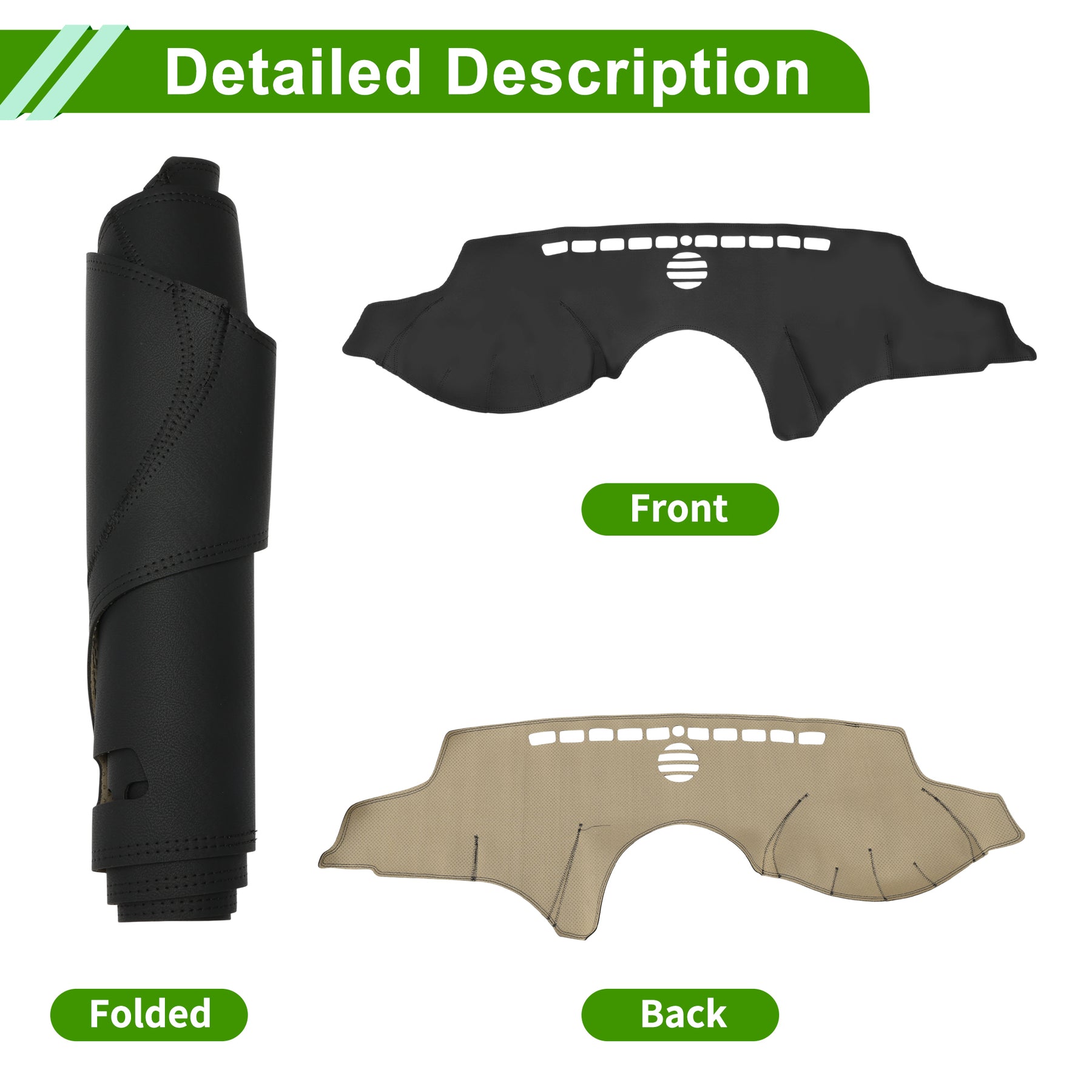 Dashboard Cover for Lexus ES350 2007-2012 Black Leather 1 Pc | Harfington