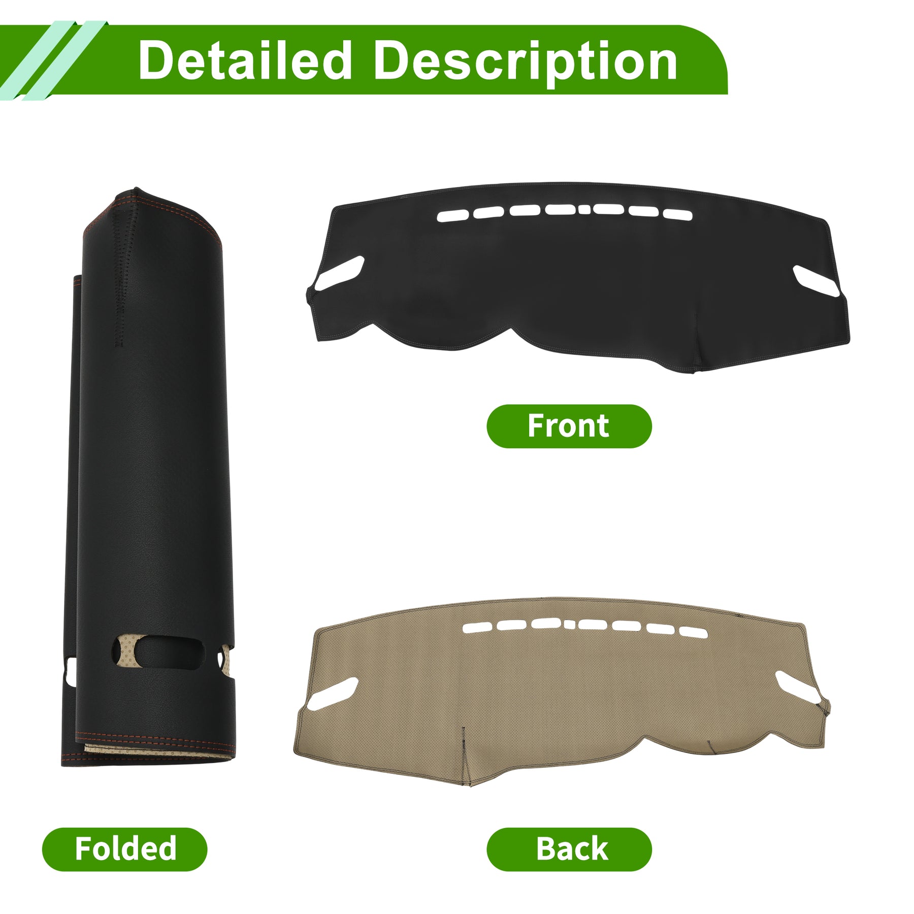 Dashboard Cover for Mitsubishi Outlander PHEV 14-21 Black with Red Line ...