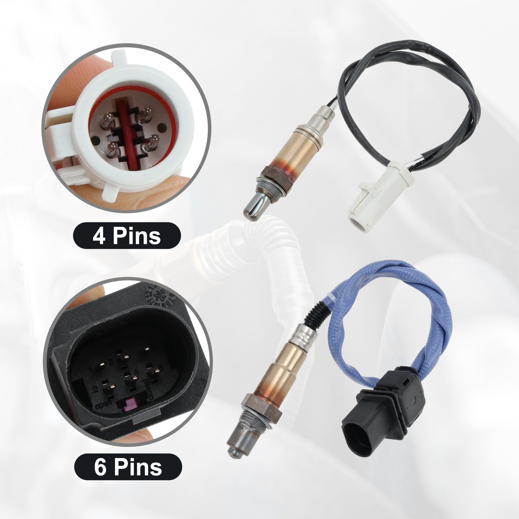 Upstream Downstream Oxygen Sensor for Ford F-150 V8 4.6L 09-10 No.2345113 4 Pcs | Harfington