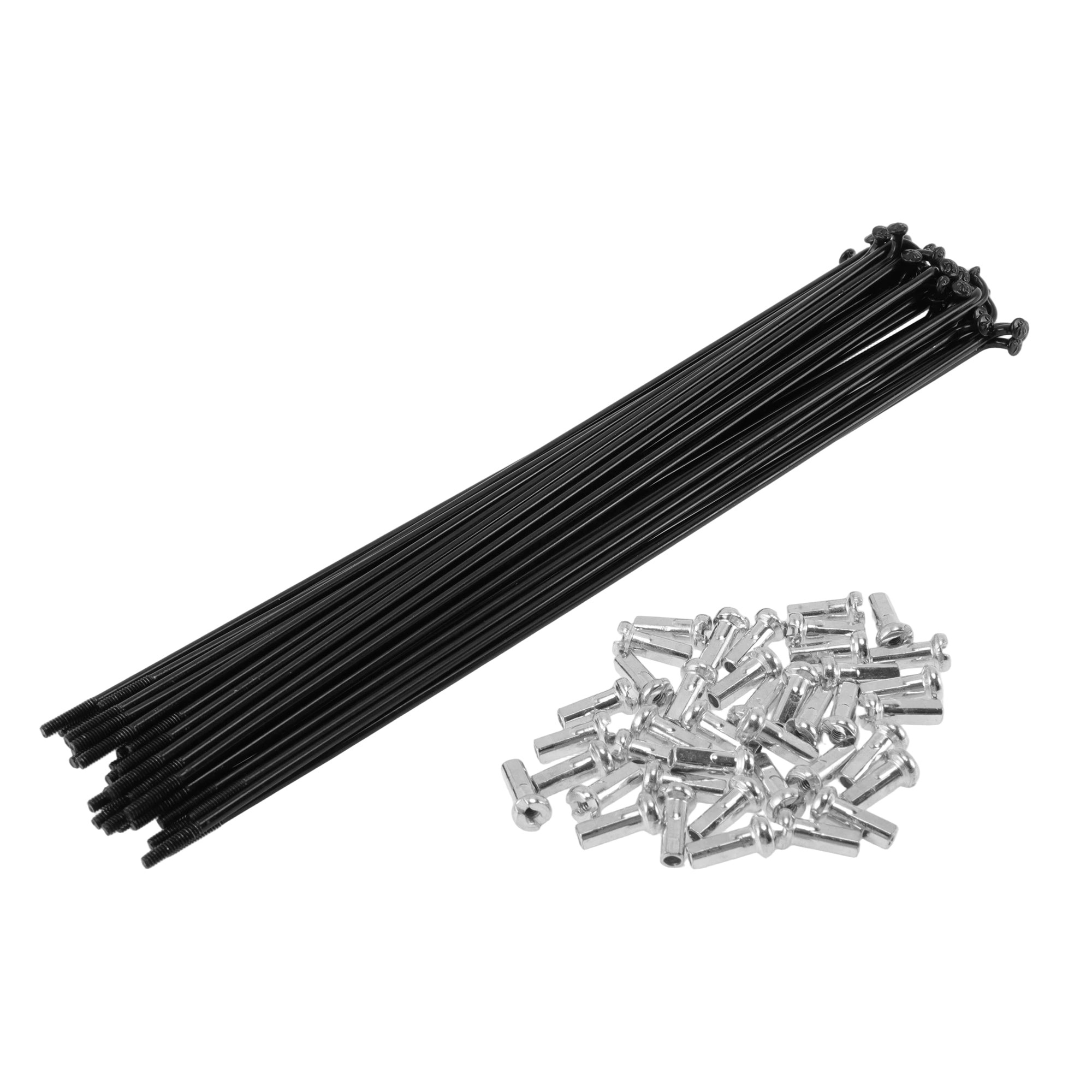 38 Set 14G Bicycle Spoke 176 mm 14G Bike Wheel Spoke Carbon Steel Black ...
