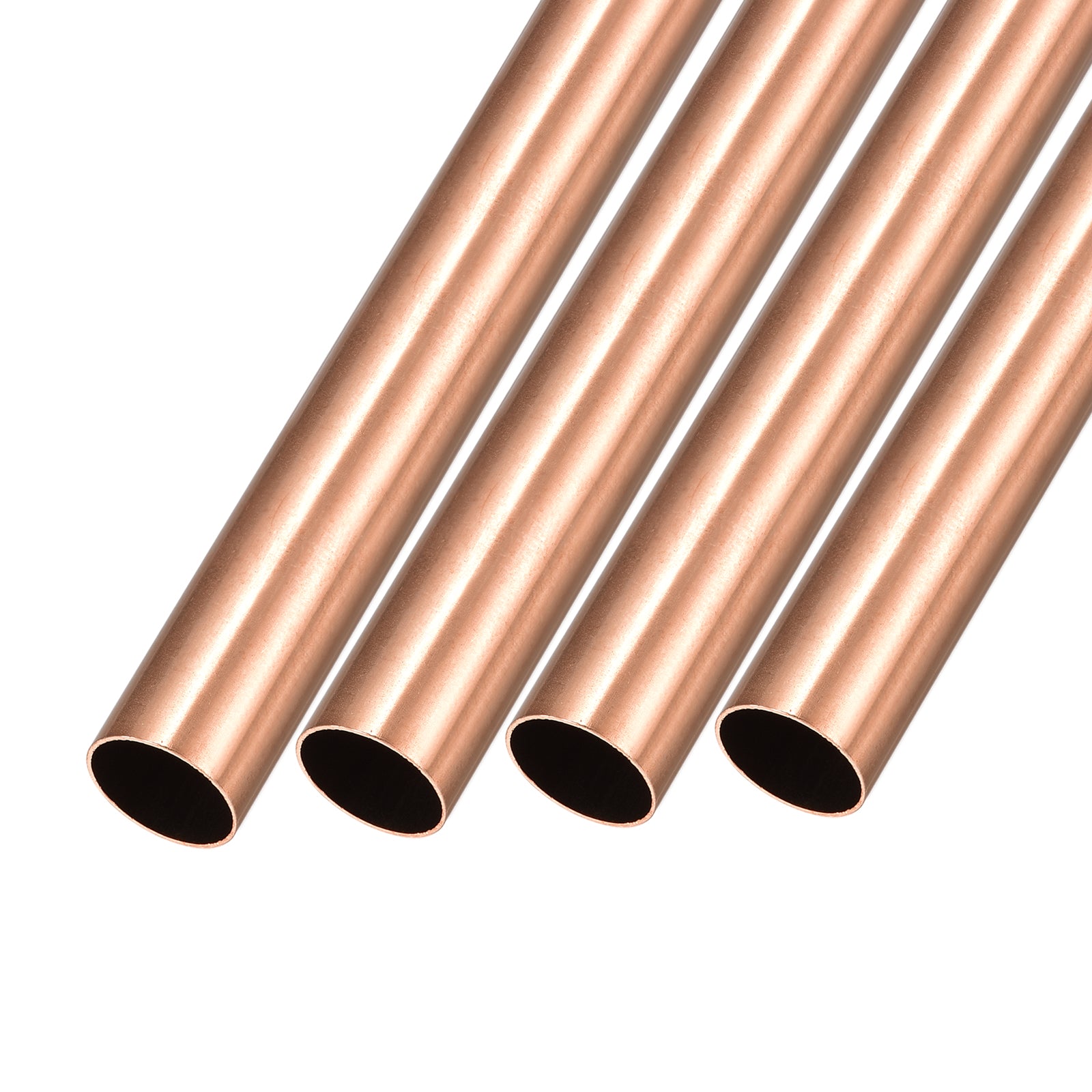 Copper Tube (15mm OD x 0.5mm Wall T x 100mm L) 4Pcs, Straight Tubing ...